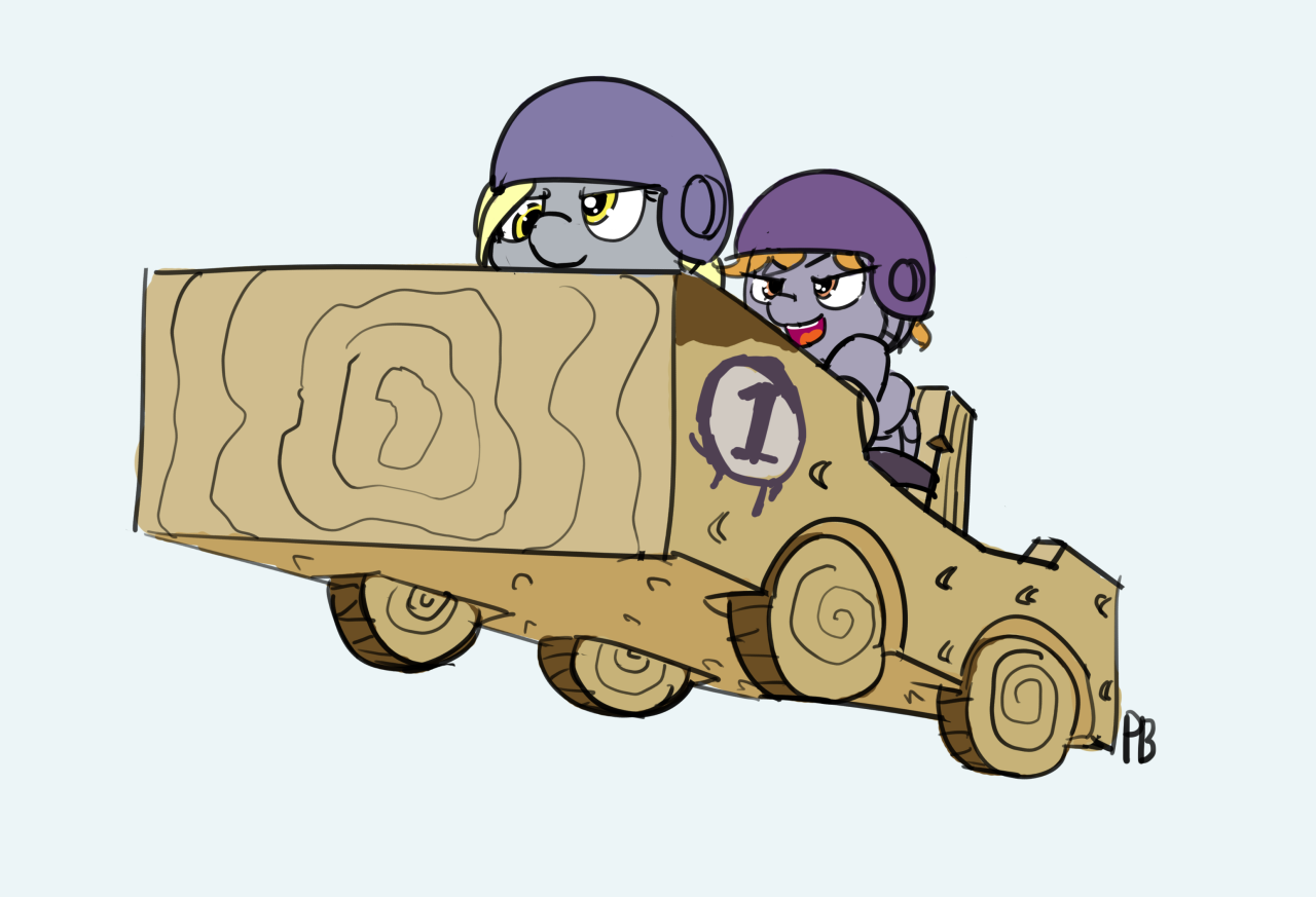 #1222261 - safe, artist:pabbley, crackle pop, derpy hooves, pegasus ...