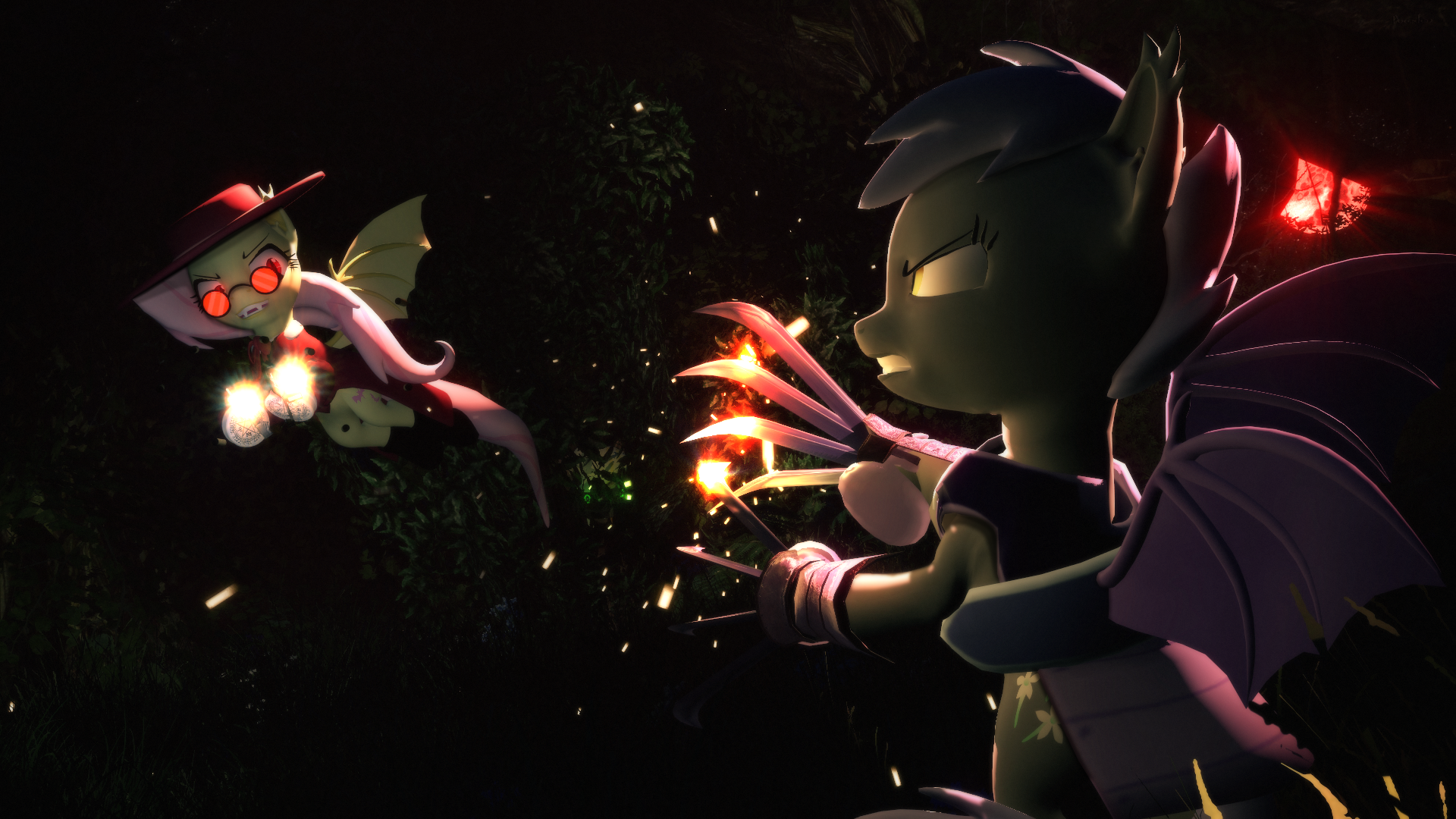 #1223477 - safe, alternate version, artist:powdan, fluttershy, oc, oc ...