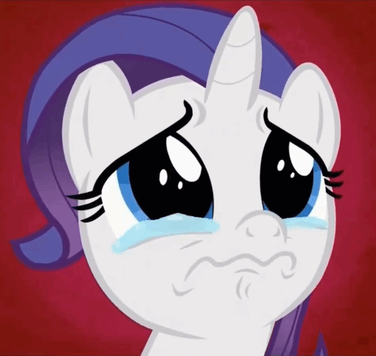 #1218615 - animated, crying, cute, female, filly, filly rarity, lip ...