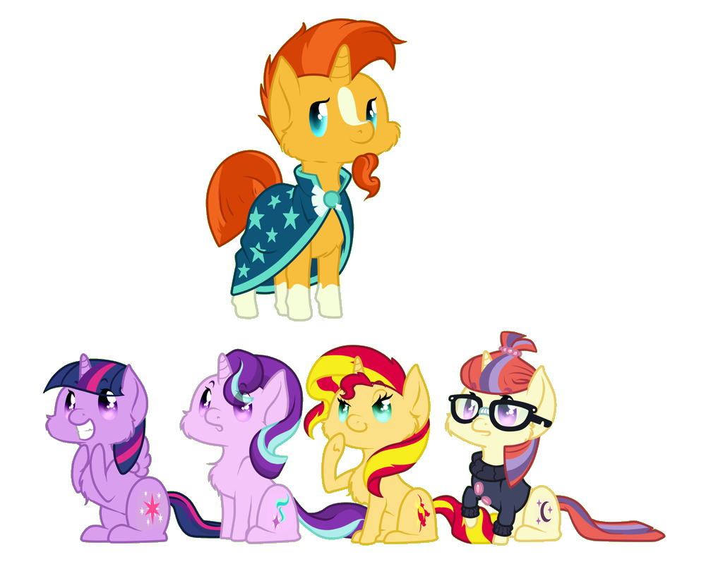 #1247246 - safe, artist:dedonnerwolke, moondancer, starlight glimmer ...