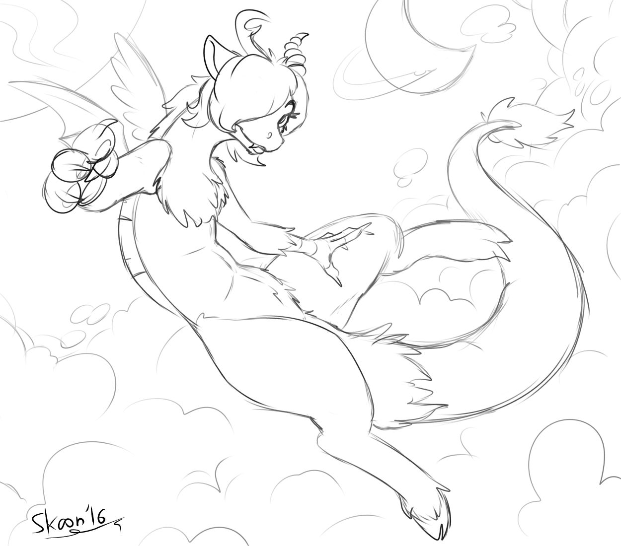 1240273 Safe Artistskoon Discord Semi Anthro Belly Button Eris Monochrome Rule 63