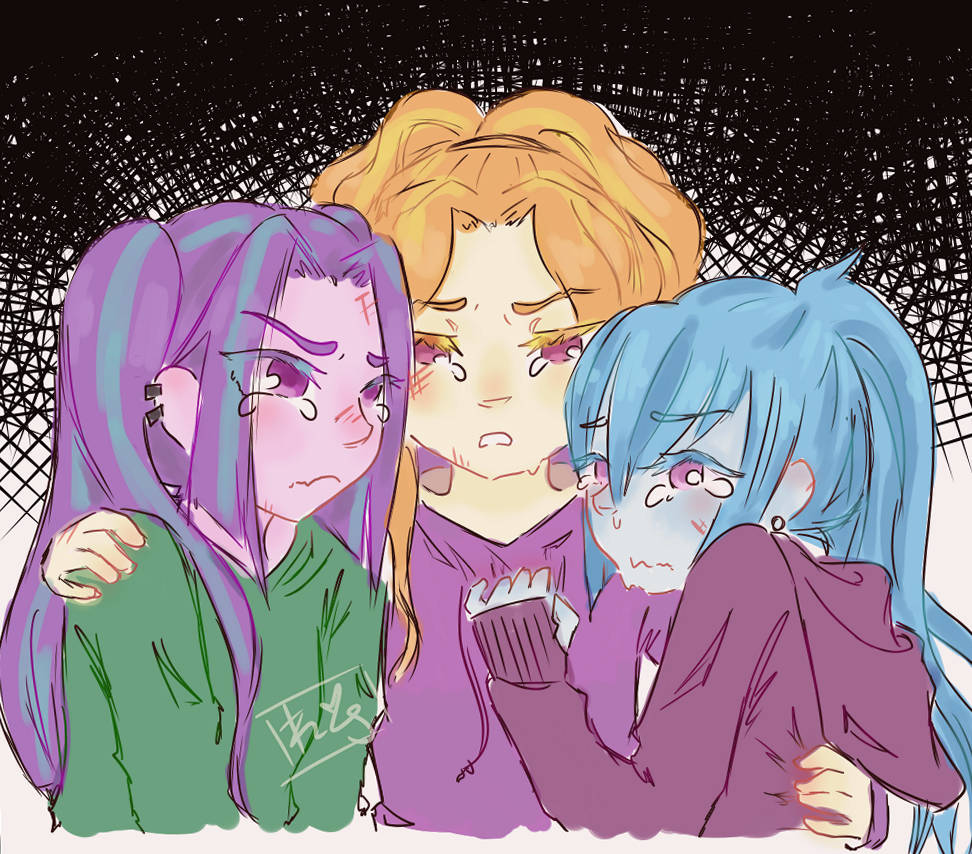 #1337252 - safe, artist:n-yui, adagio dazzle, aria blaze, sonata dusk ...
