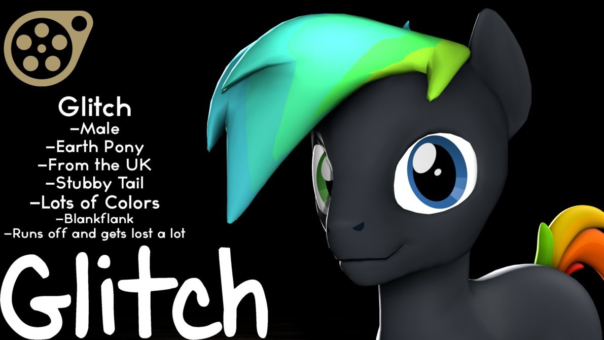 #1349446 - safe, artist:tesseron-c, oc, oc only, oc:glitch, pony, 3d ...