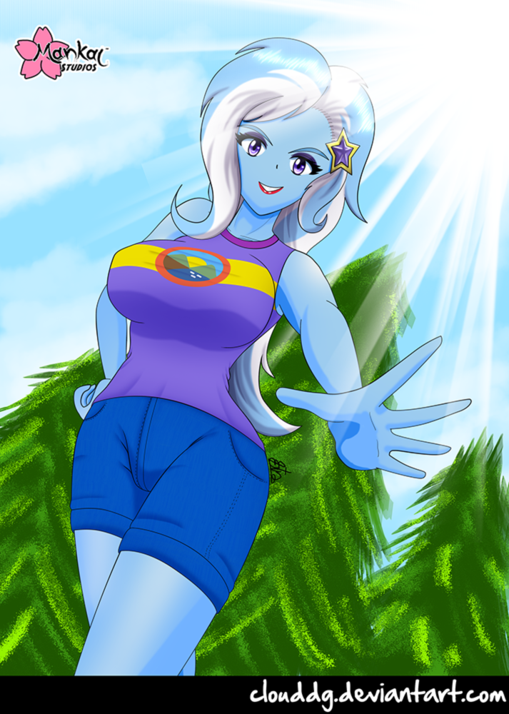 #1351750 - suggestive, artist:clouddg, trixie, equestria girls, g4, my ...