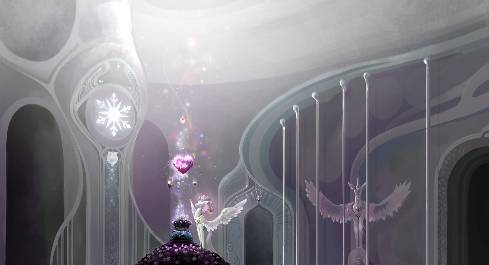 #1333988 - safe, artist:simbaro, oc, oc only, alicorn, pony, crystal ...