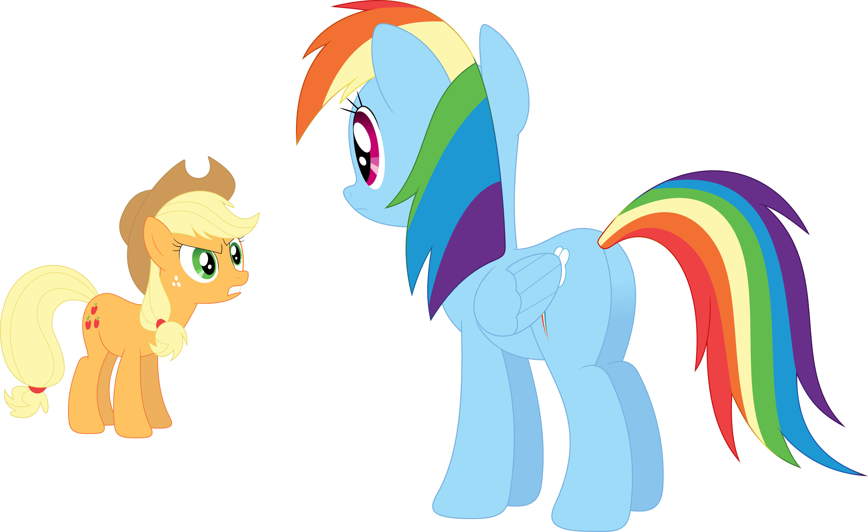 #1335177 - safe, artist:porygon2z, applejack, rainbow dash, earth pony ...