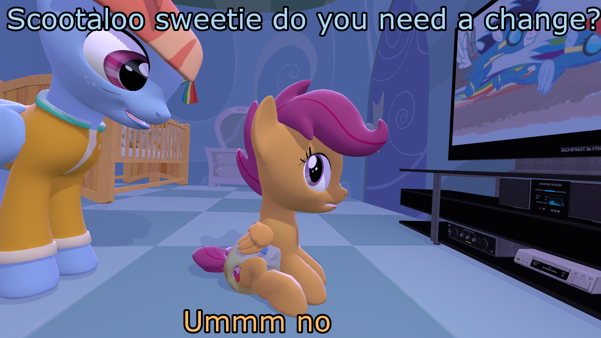 #1561033 - questionable, artist:northern haste, bow hothoof, rainbow ...