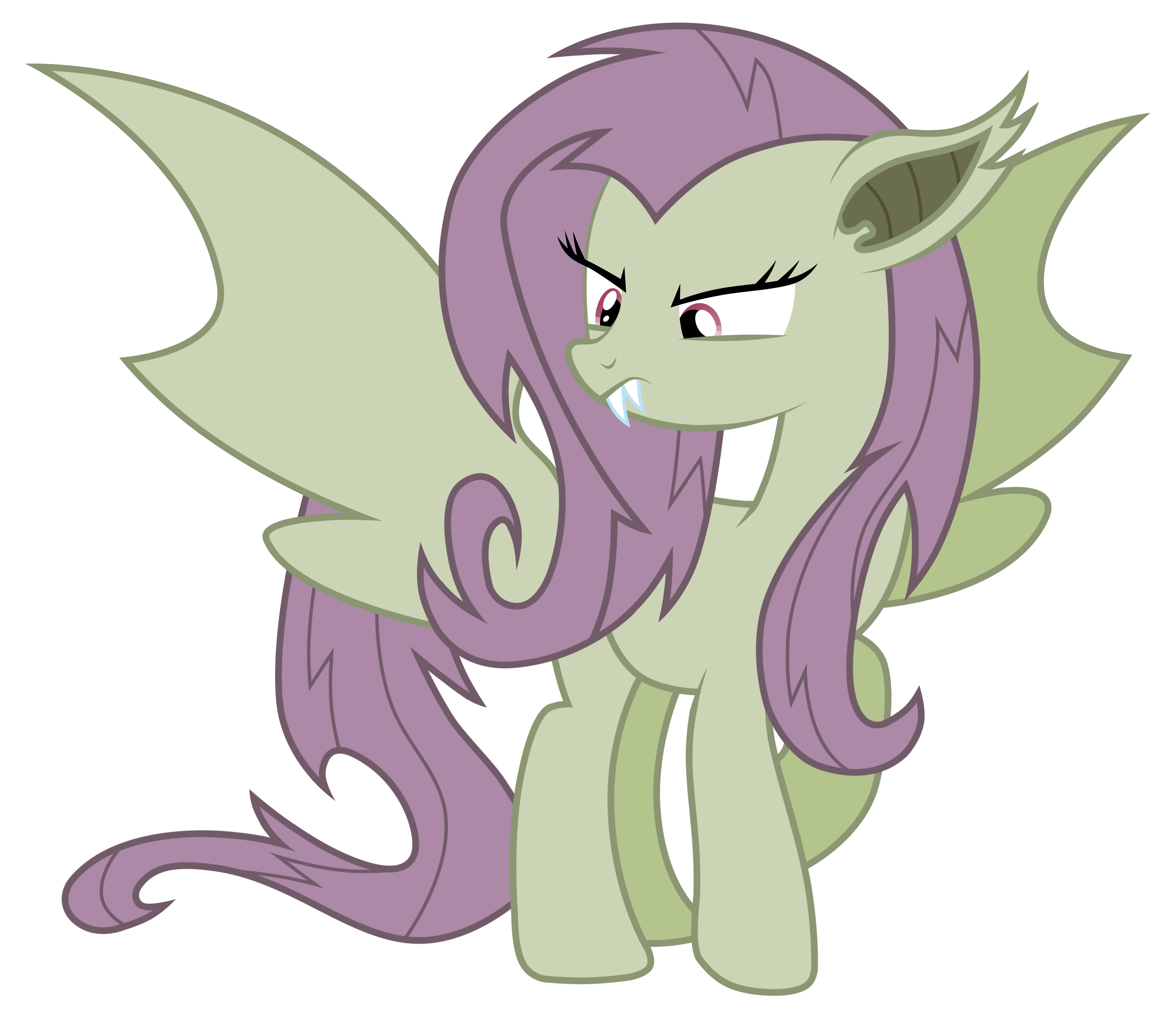 #1562021 - safe, artist:brony-works, fluttershy, bat pony, pony, female ...