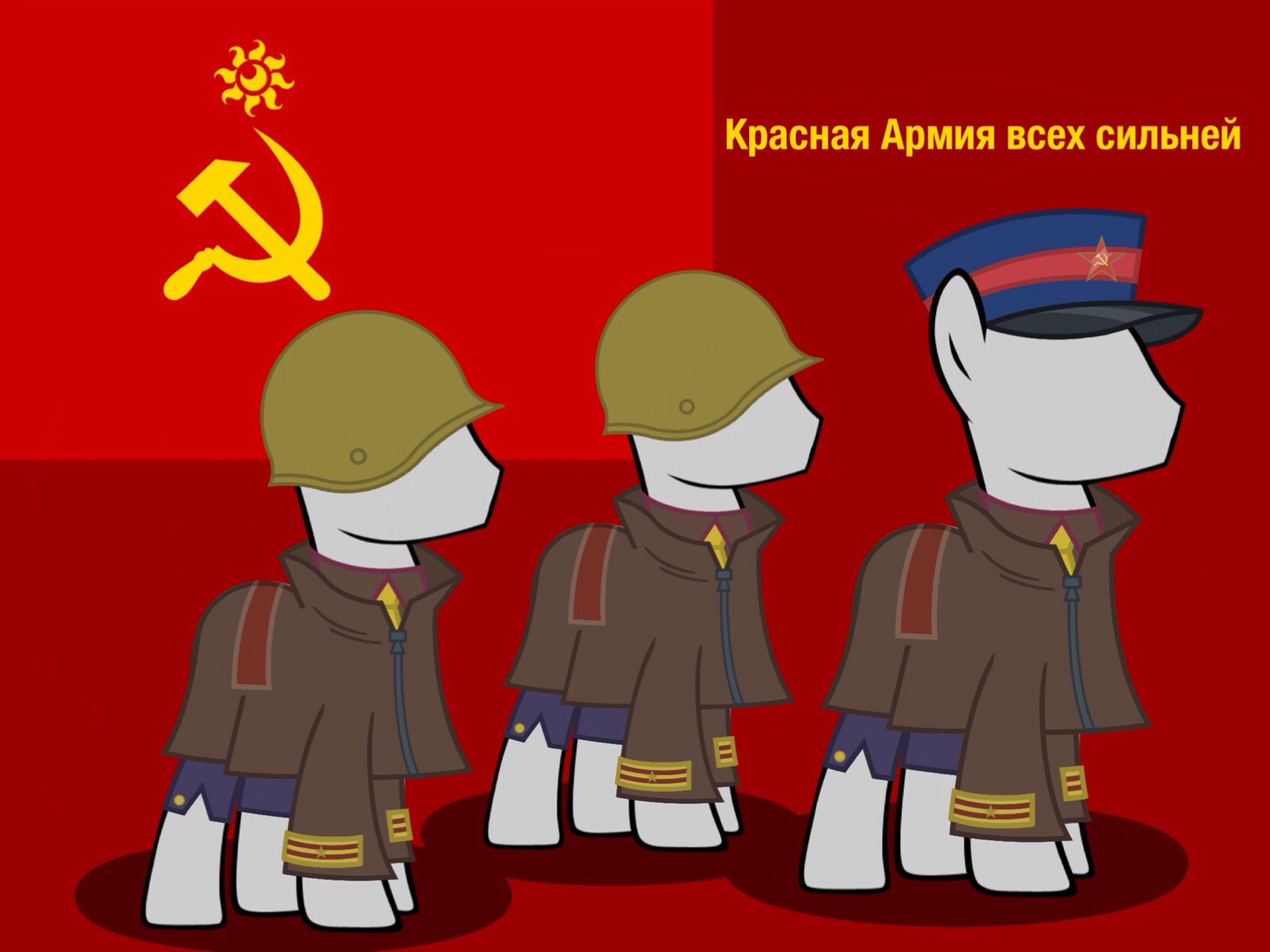 #1551829 - safe, artist:reisen514, pony, clothes, flag, military ...