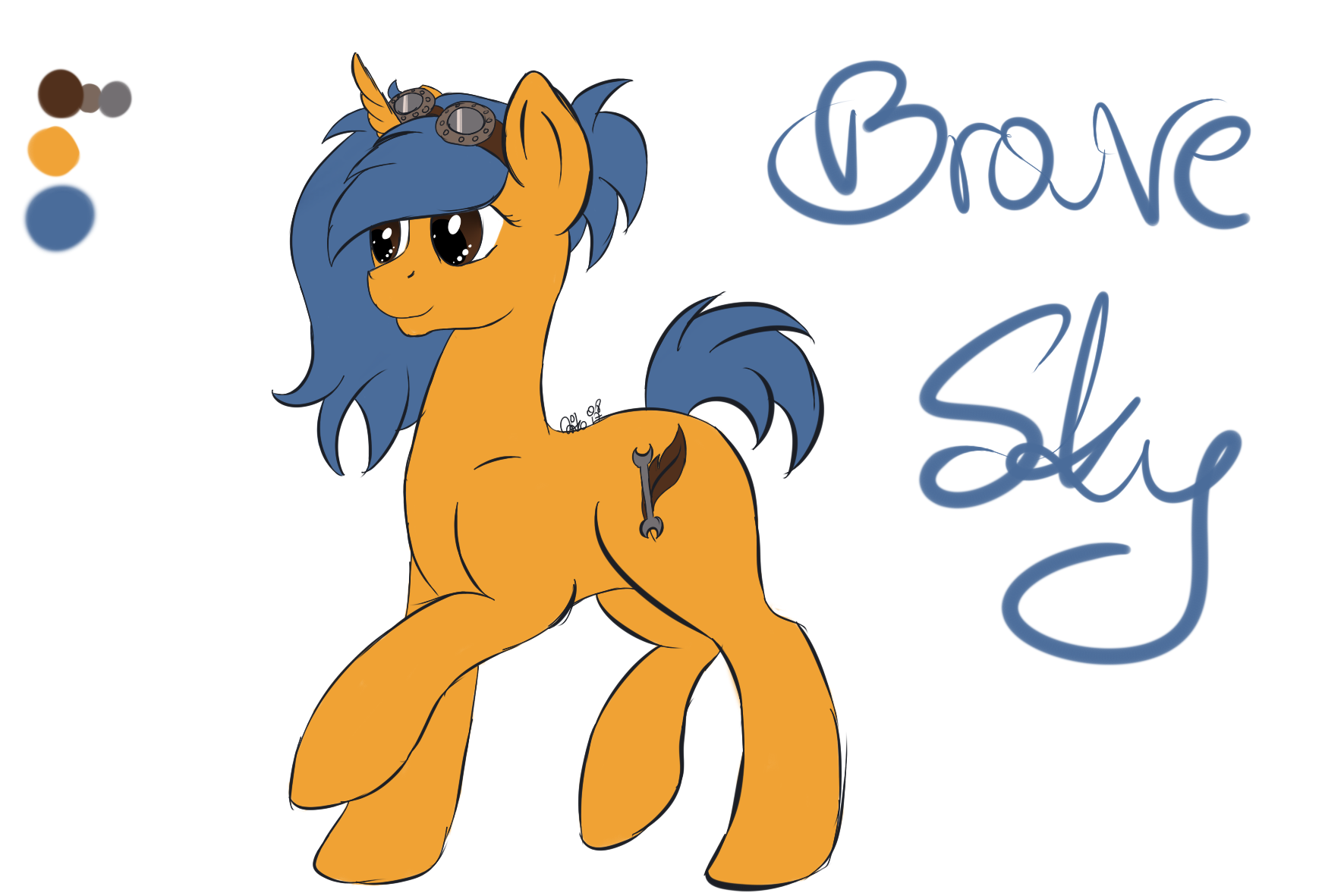 #1555250 - safe, artist:xaik0x, oc, oc only, oc:brave sky, solo ...