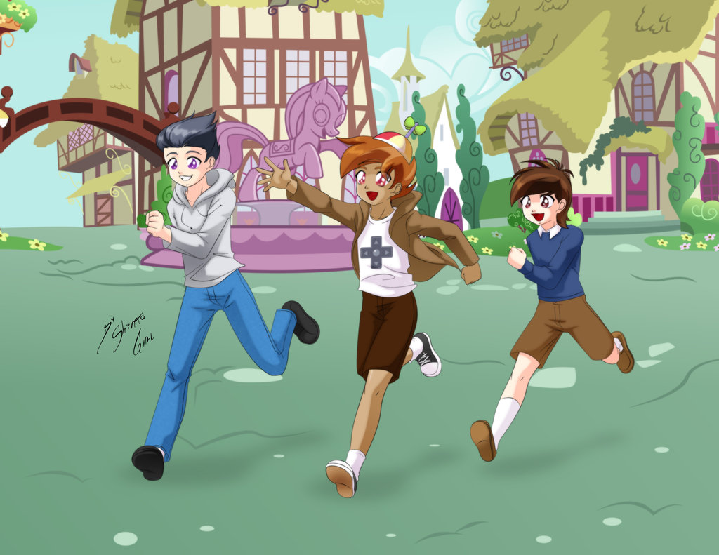 #1585897 - safe, artist:shinta-girl, button mash, pipsqueak, rumble ...