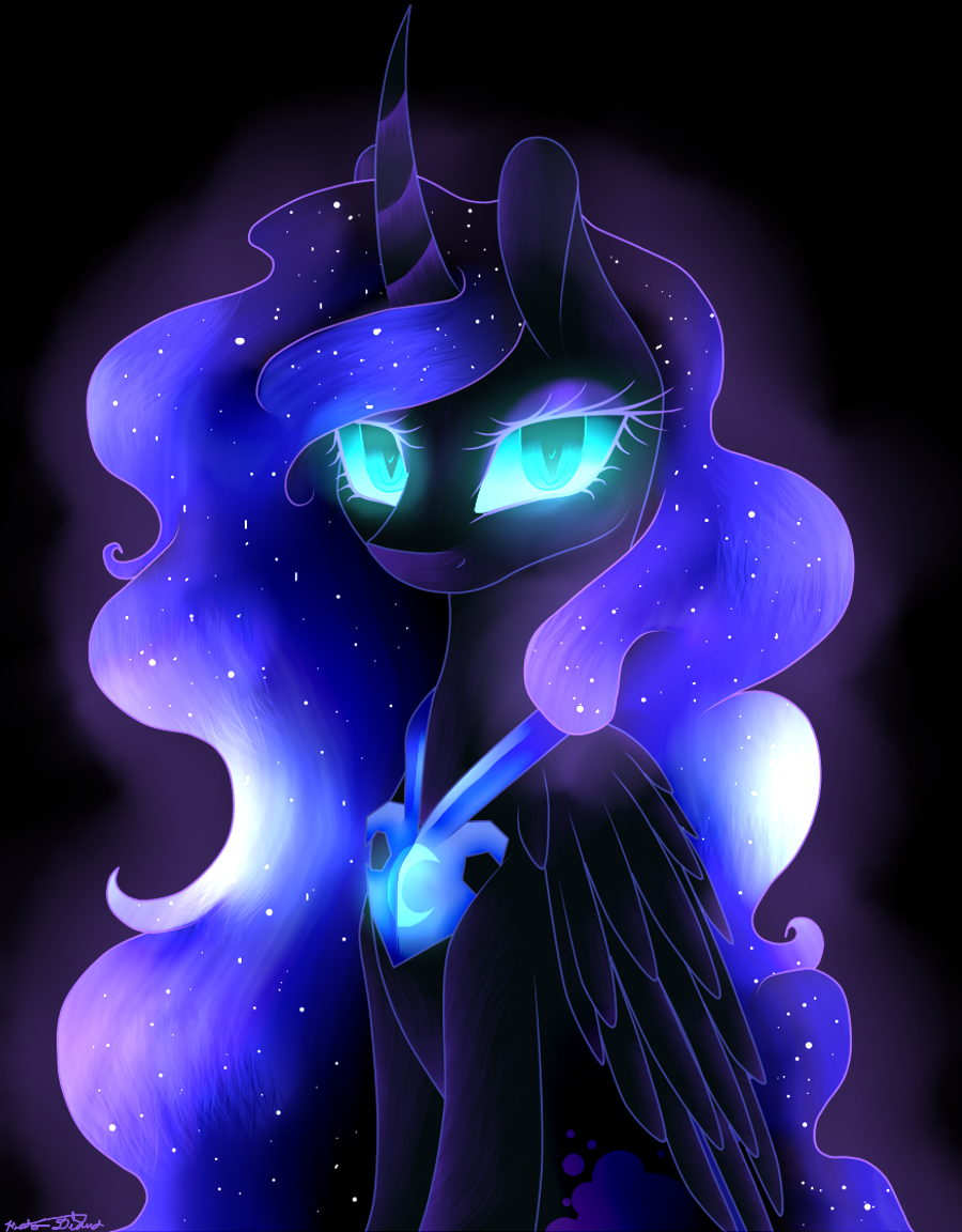 #1592365 - safe, artist:hjartpieces, nightmare moon, alicorn, pony, g4 ...