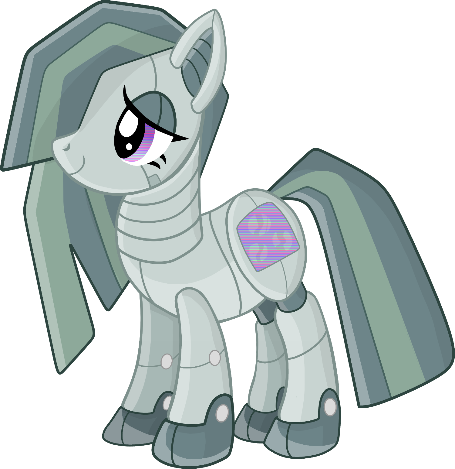 #1596612 - safe, artist:fillerartist, marble pie, pony, robot, robot ...