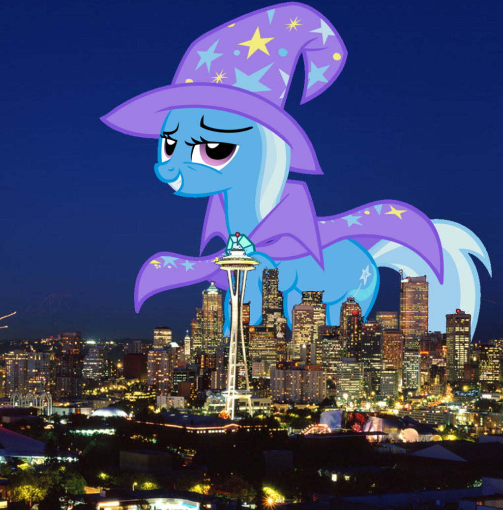 #1577496 - safe, trixie, pony, giant pony, highrise ponies, irl, macro ...