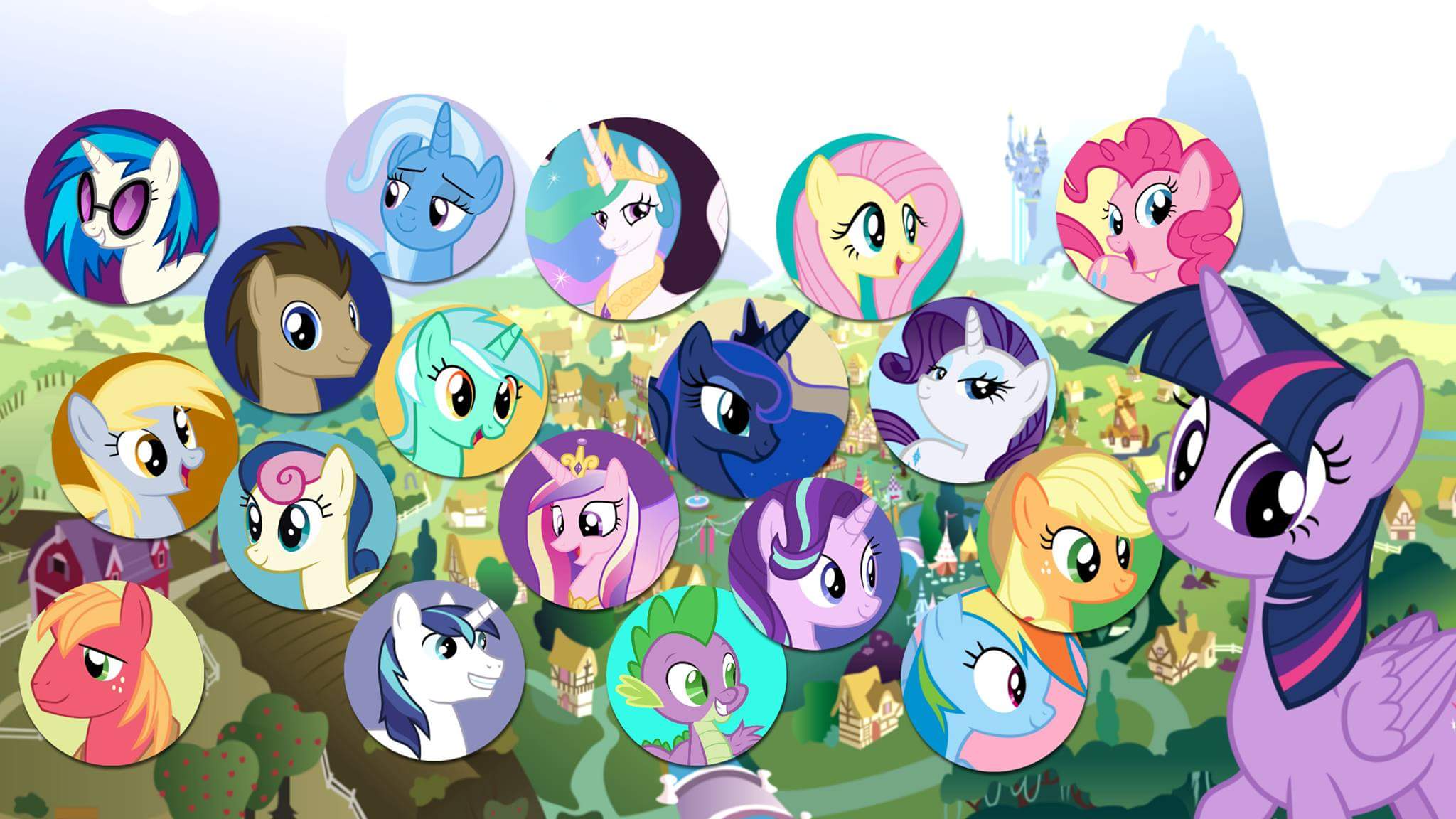 #1620334 - safe, applejack, big macintosh, bon bon, derpy hooves, dj ...
