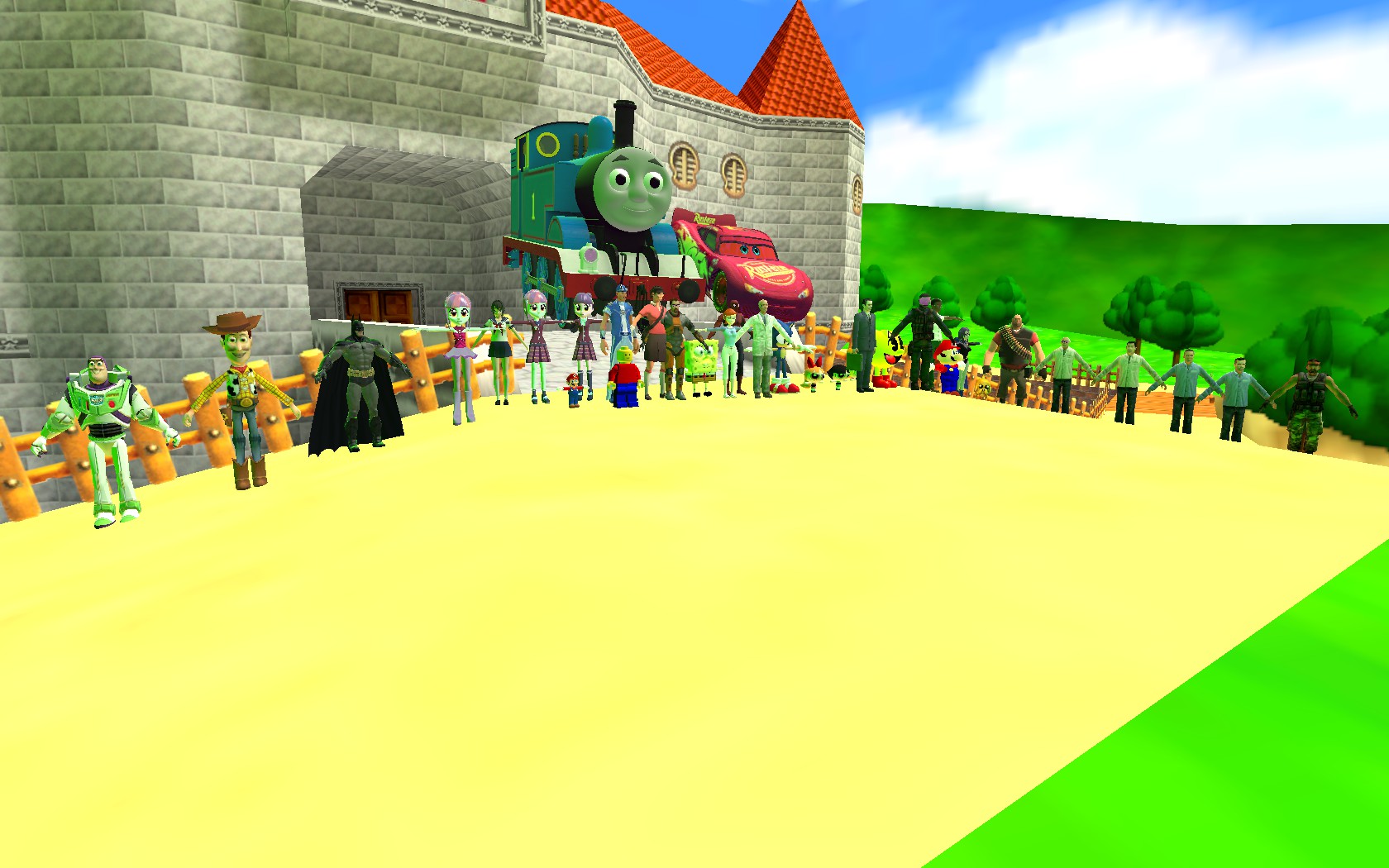 #1600593 - safe, artist:humberto2000, sunny flare, g4, 3d, gmod ...