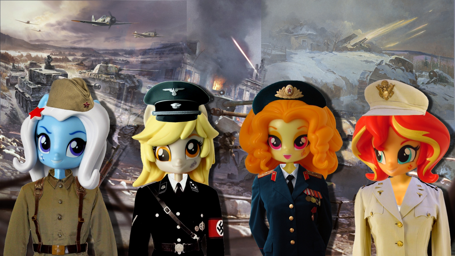 #1603498 - safe, artist:whatthehell!?, edit, adagio dazzle, derpy ...