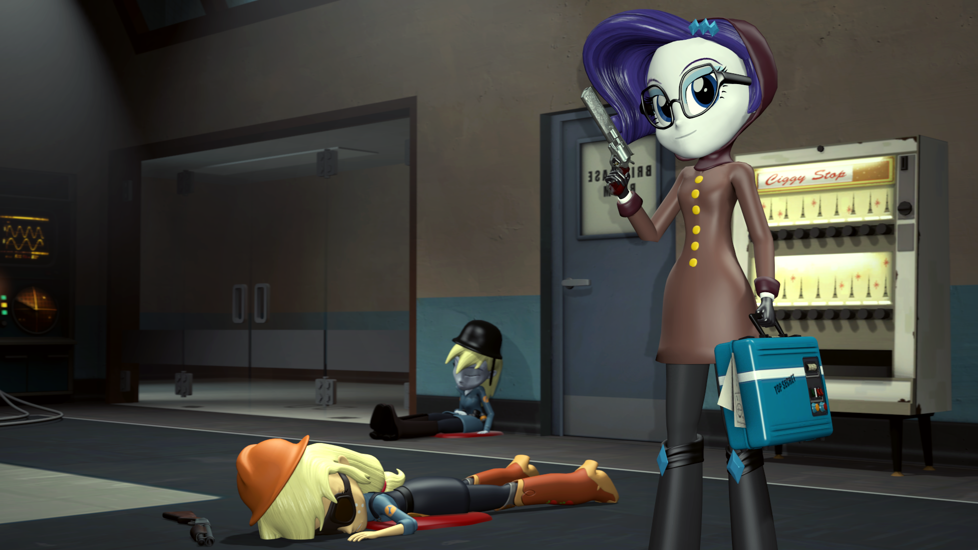 #1603958 - semi-grimdark, artist:razethebeast, applejack, derpy hooves ...