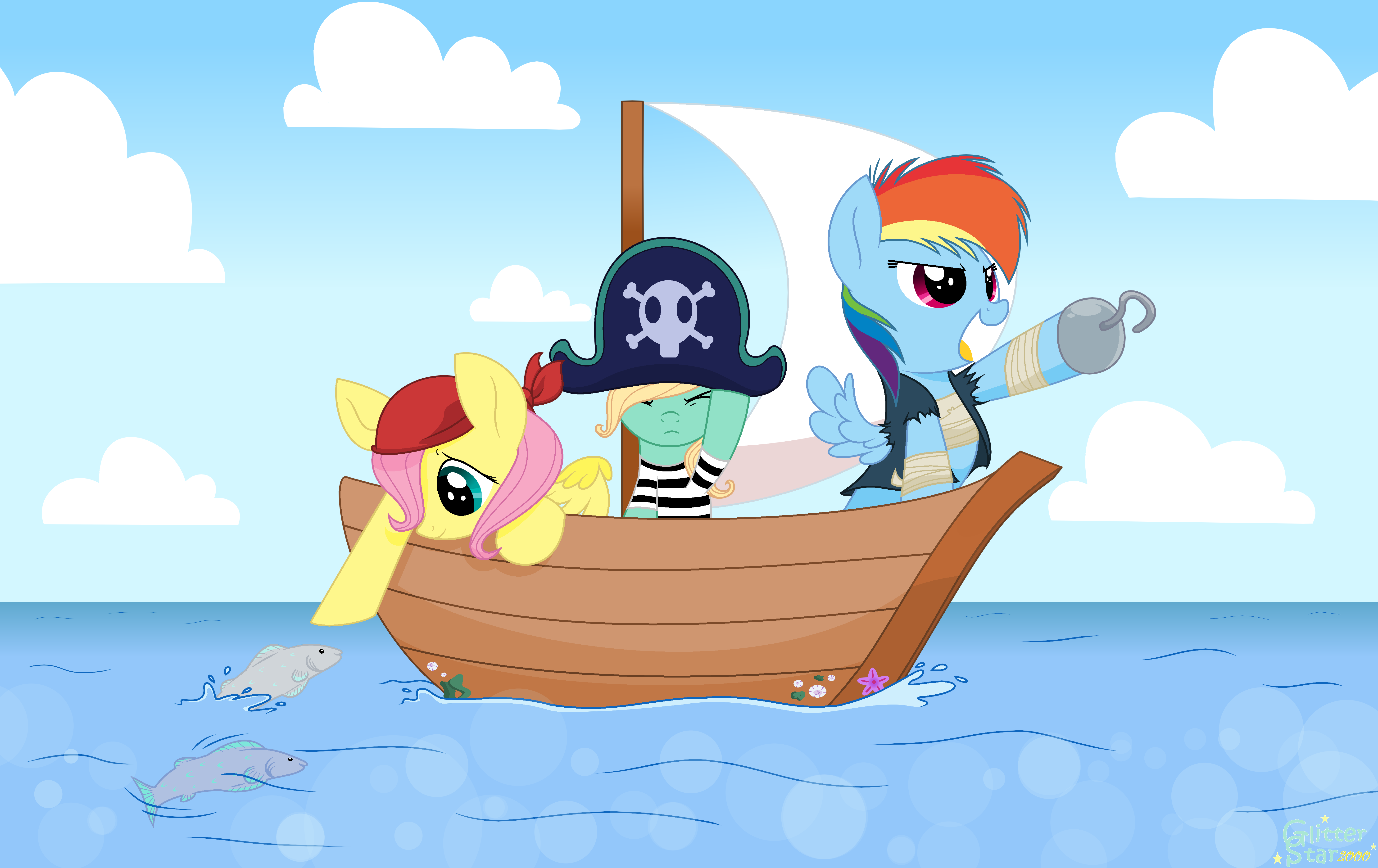#1366746 - safe, artist:glitterstar2000, fluttershy, rainbow dash ...