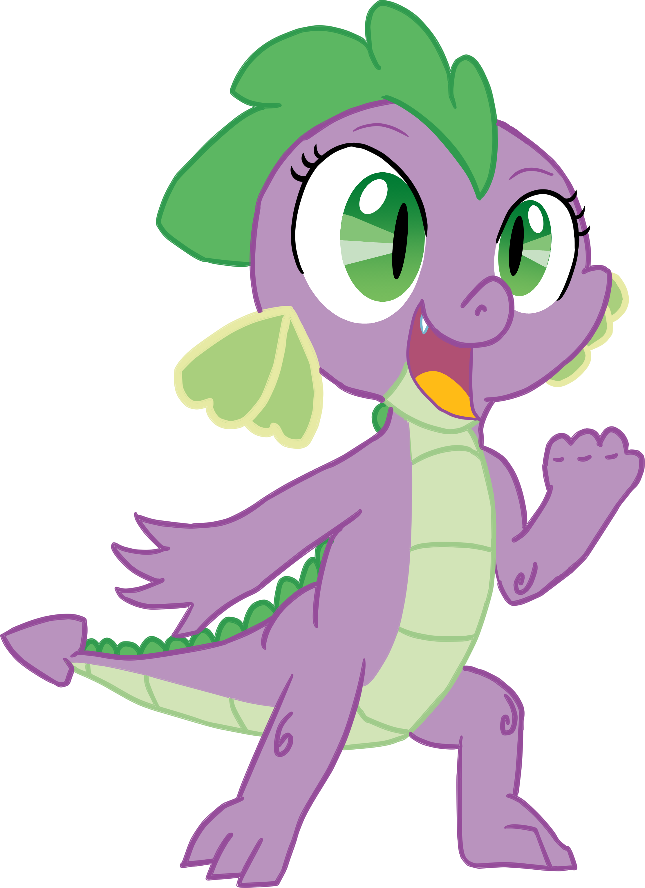 #1369995 - safe, artist:chiptunebrony, spike, dragon, barb, barbabetes ...