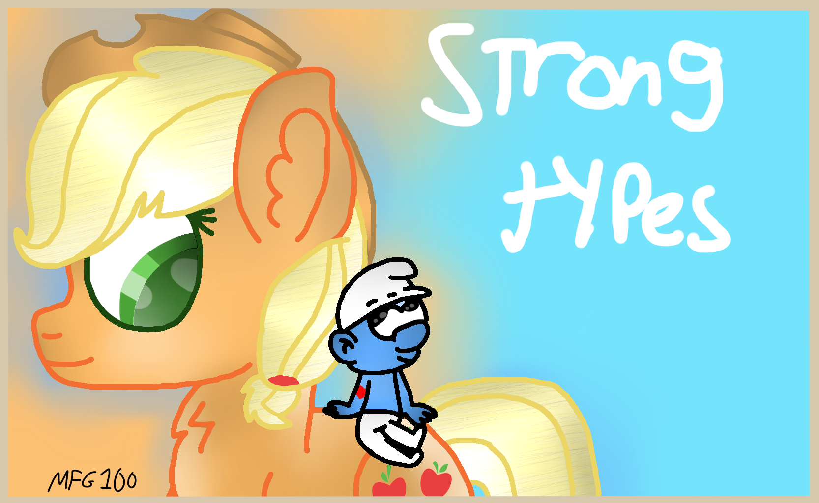 #1356593 - safe, artist:mixelfangirl100, applejack, crossover, hefty ...