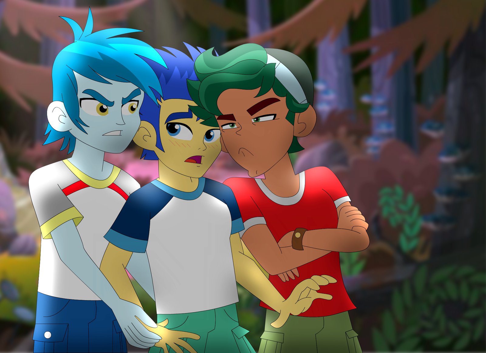 #1386947 - safe, artist:supermaxx92, flash sentry, thunderbass, timber ...