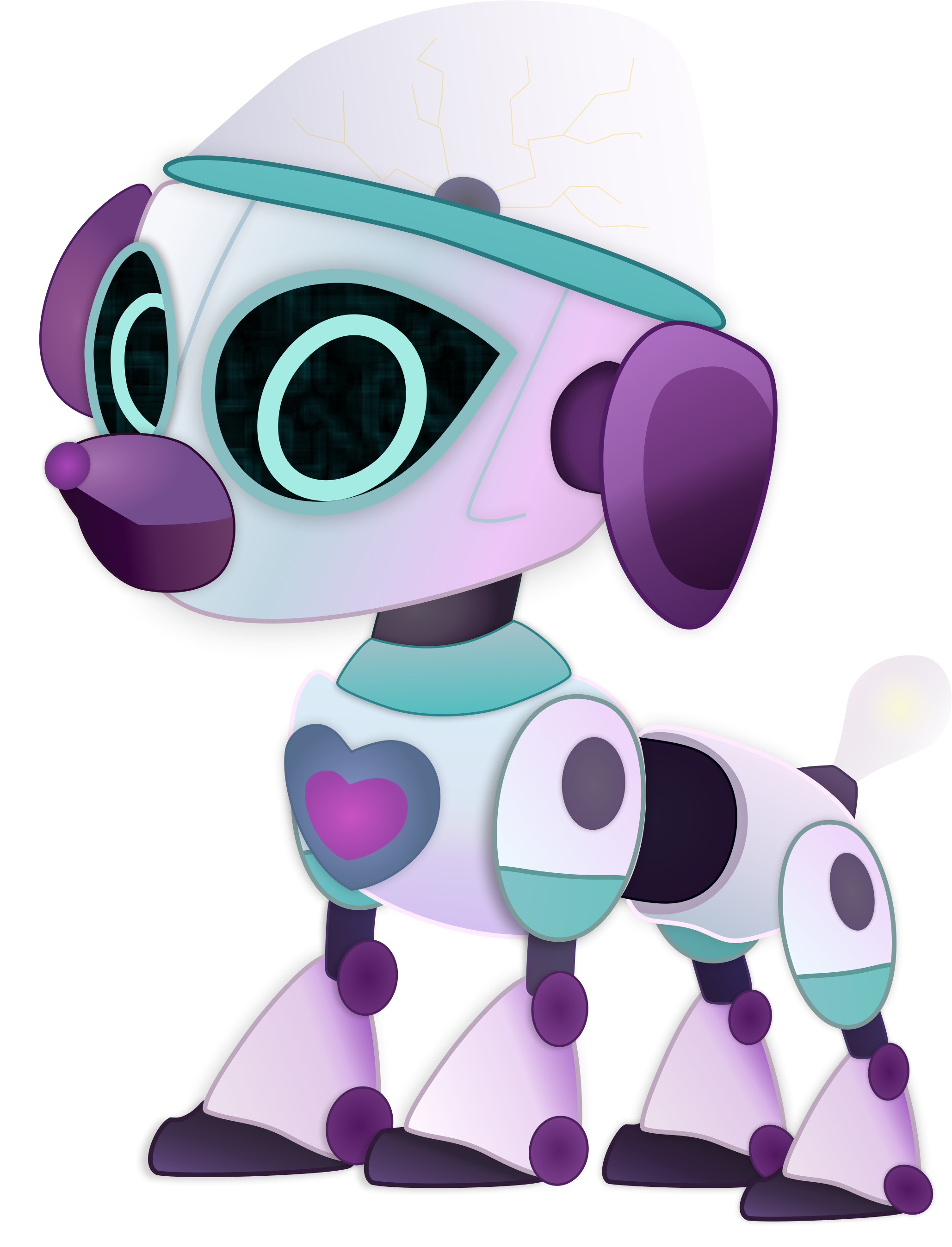 #1401466 - safe, artist:sporealtair, dog, robot, equestria girls, g4 ...