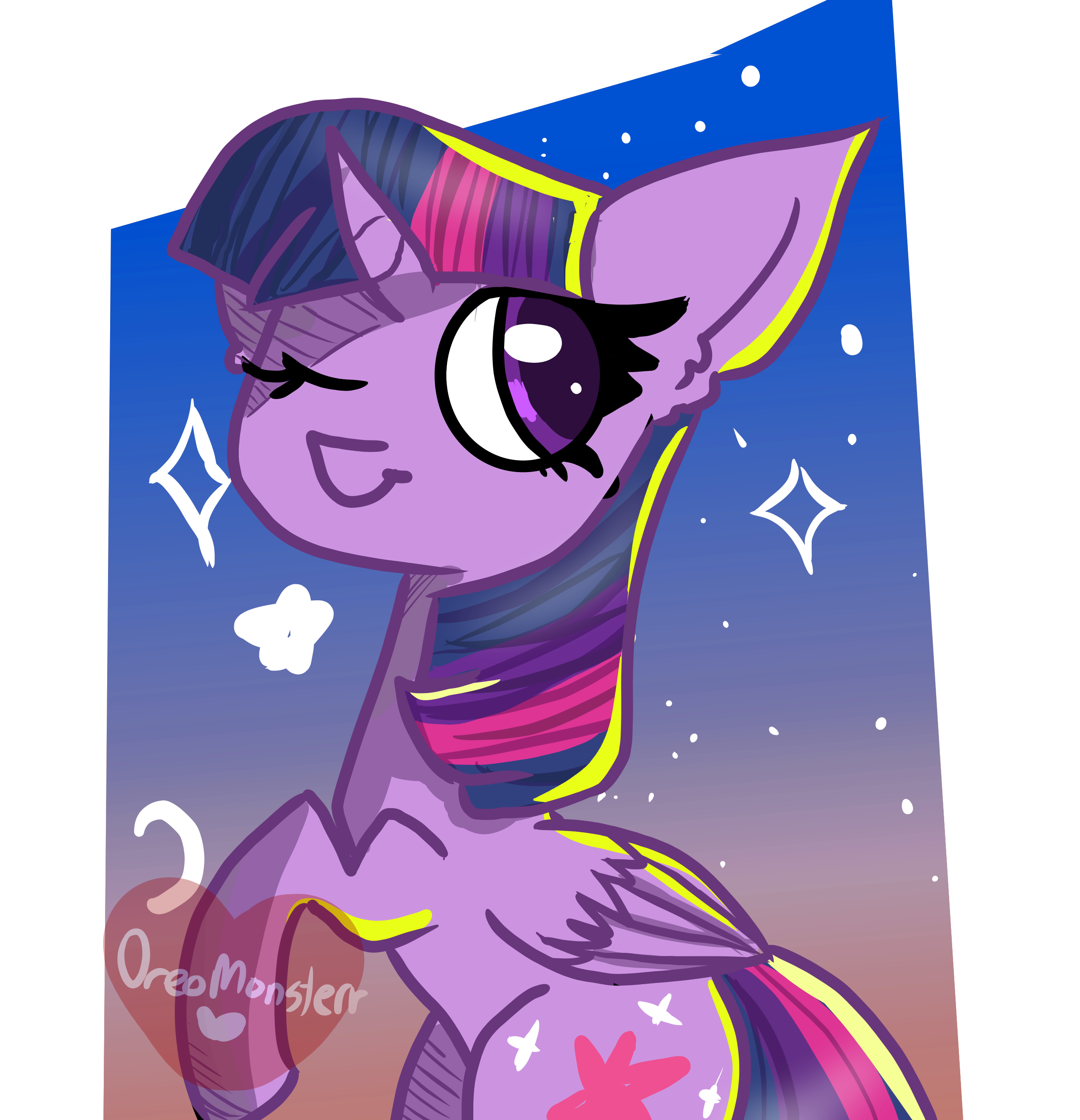 #1409700 - safe, artist:oreomonsterr, twilight sparkle, alicorn, pony ...