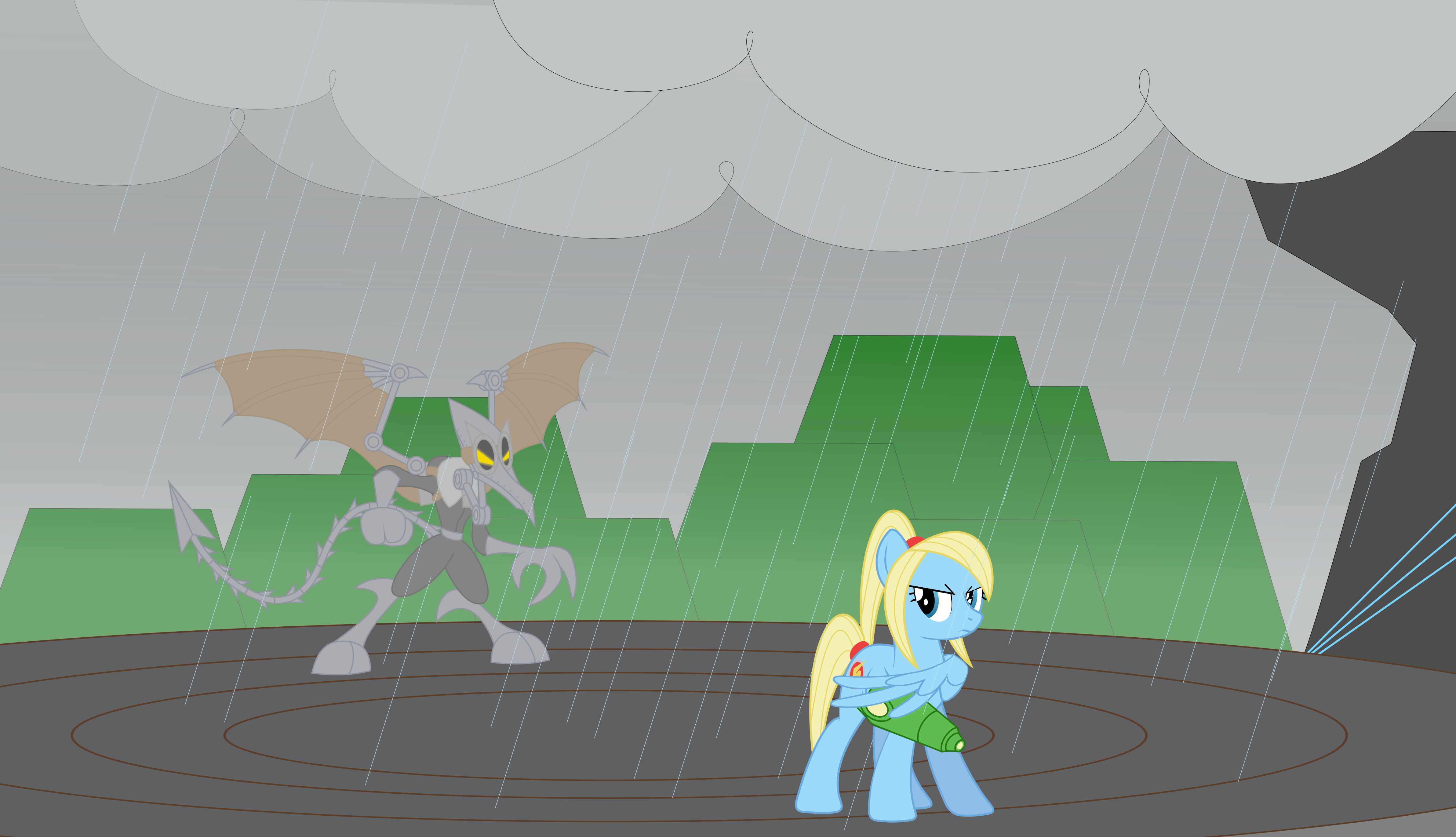 #1402802 - safe, artist:dalekolt, cyborg, pony, high res, meta ridley ...