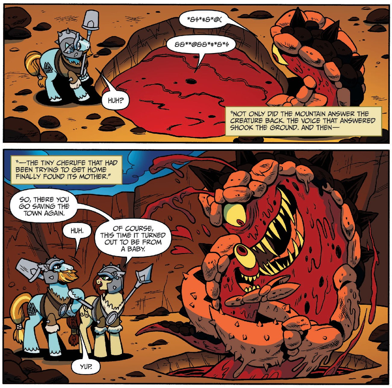 #1433083 - safe, artist:brenda hickey, idw, official comic, rockhoof ...