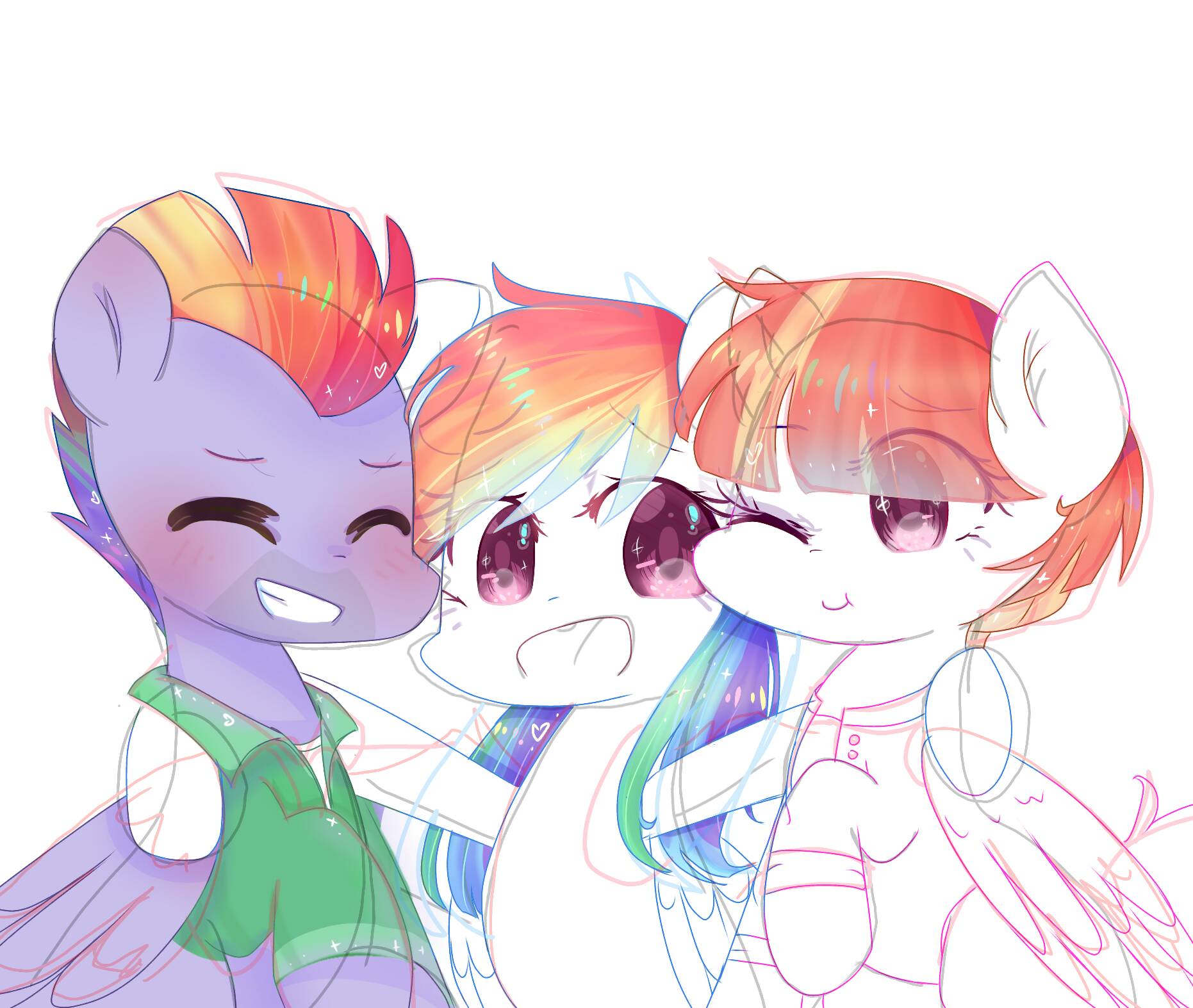 #1431800 - safe, artist:windymils, bow hothoof, rainbow dash, windy ...