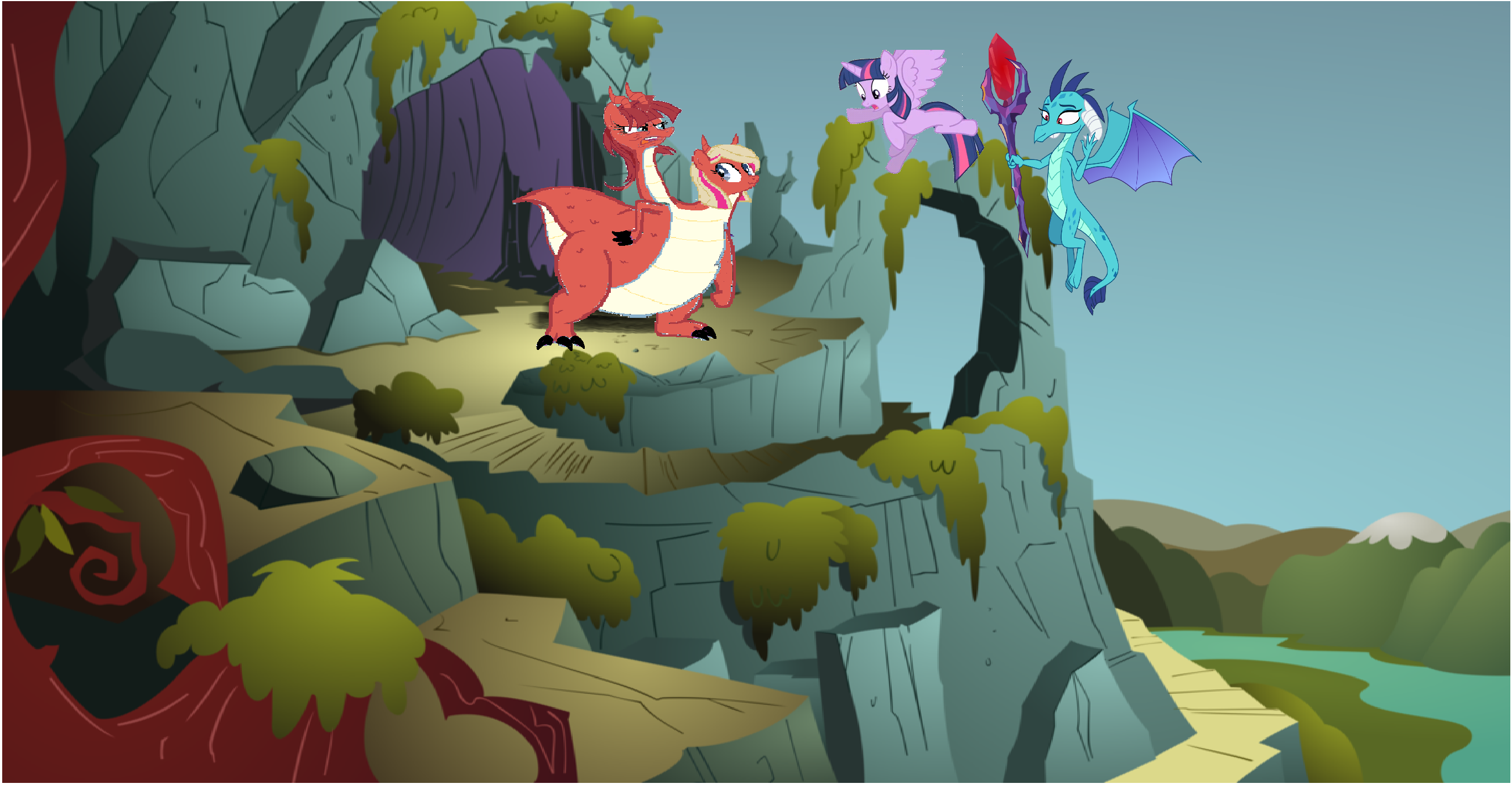 #1432718 - safe, artist:theunknowenone1, princess ember, twilight ...