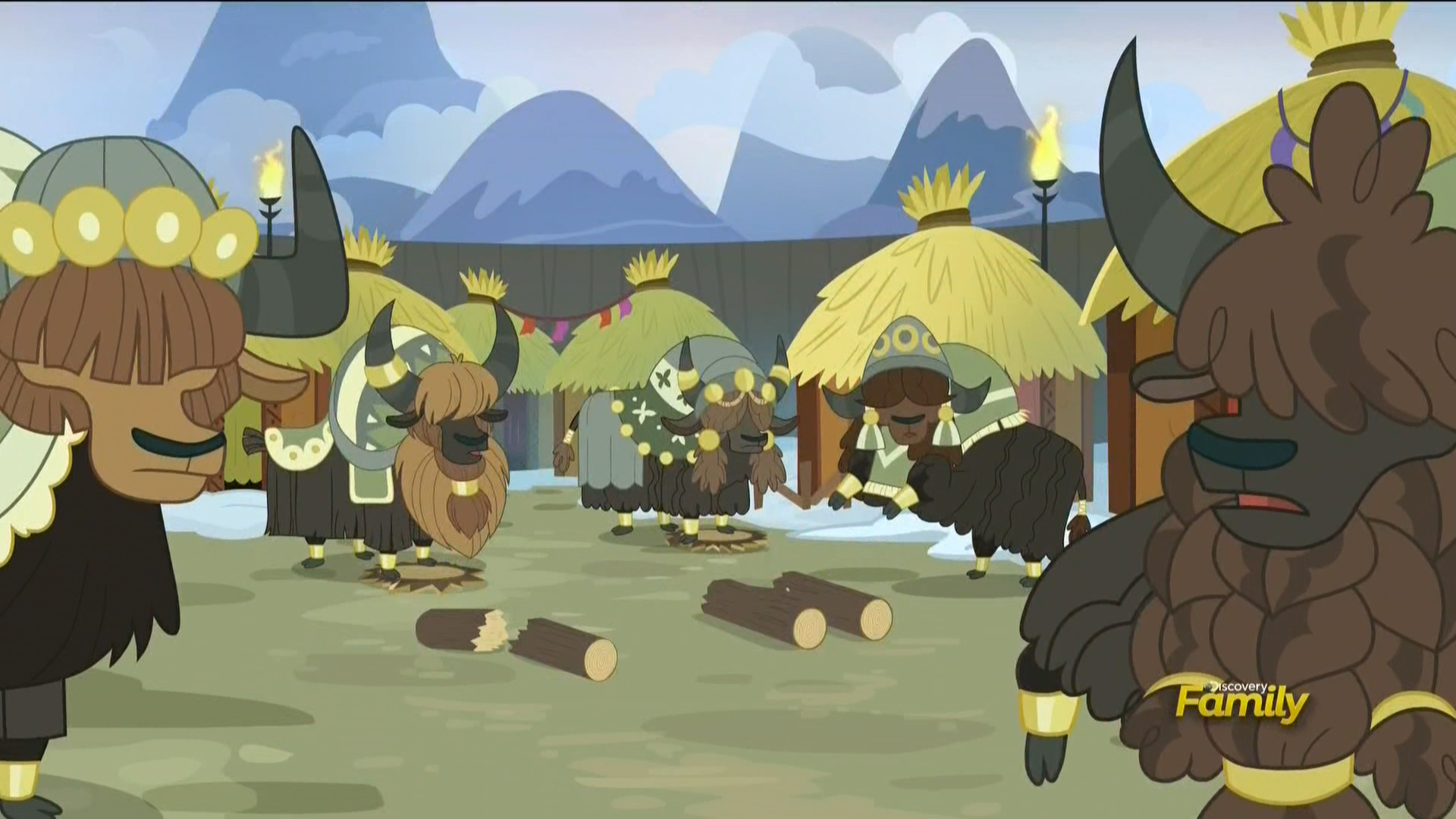 #1464108 - safe, screencap, yona's dad, yona's mom, pony, yak, not ...