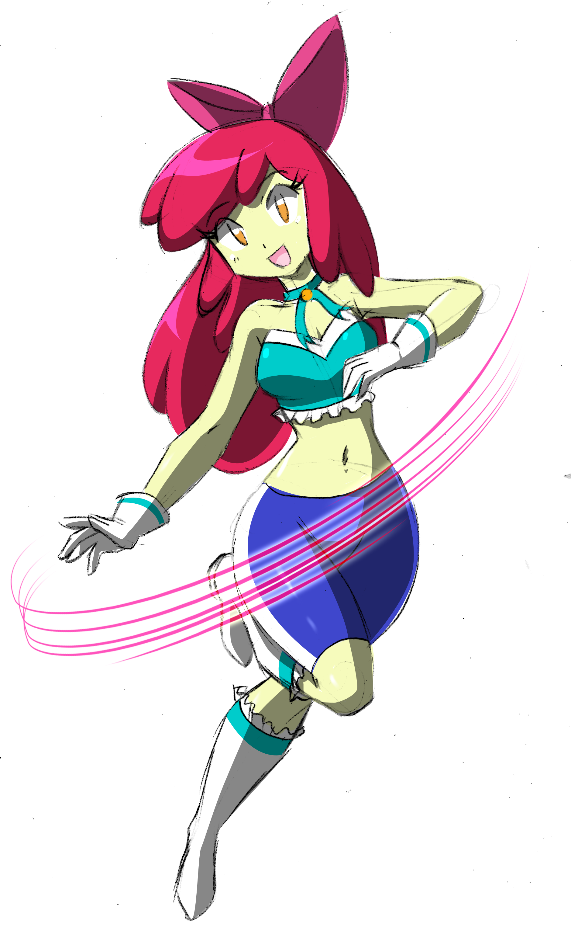 #1467581 - safe, artist:danmakuman, apple bloom, human, apple bloomers ...