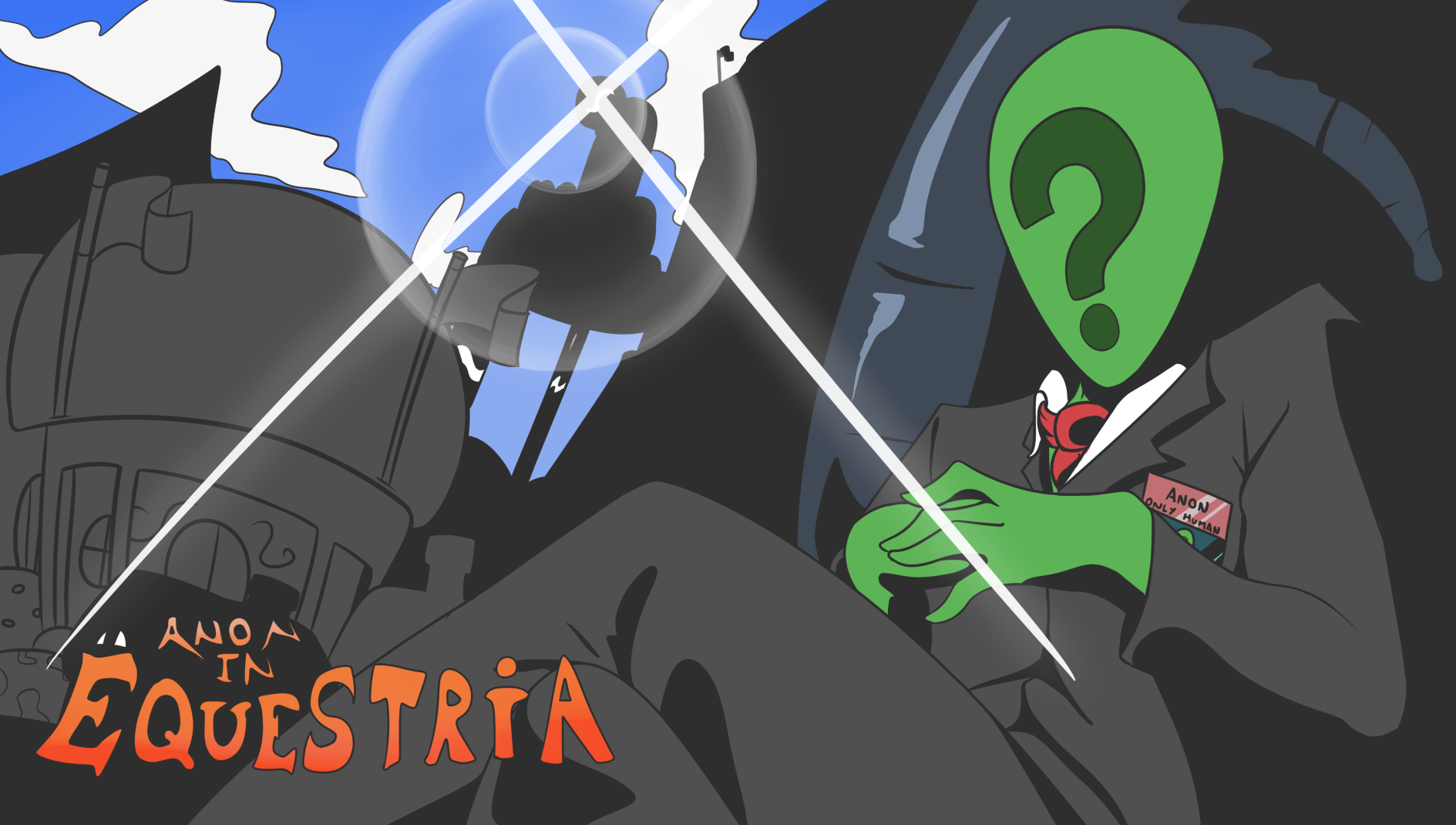 #1456789 - safe, artist:mostazathy, oc, oc only, oc:anon, human, anon ...