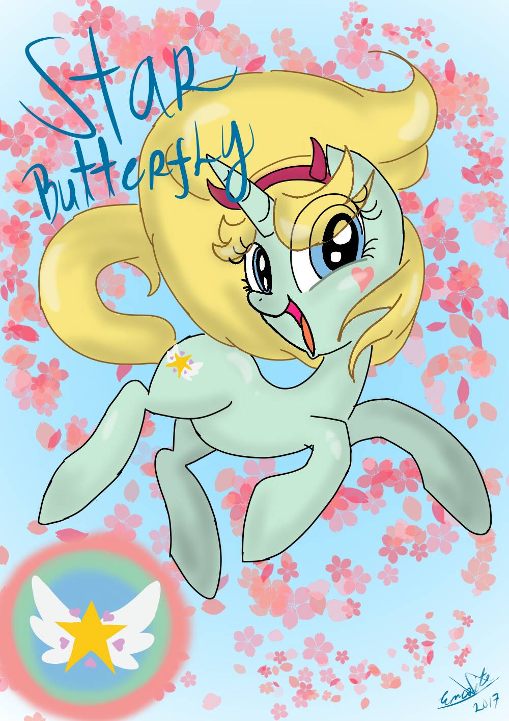 #1475775 - safe, artist:emositecc, pony, unicorn, crossover, cute ...