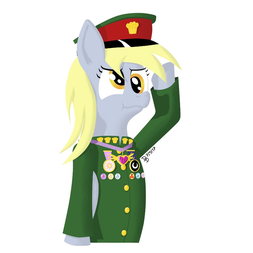 #1482768 - safe, artist:darkdabula, derpy hooves, pony, army, general ...