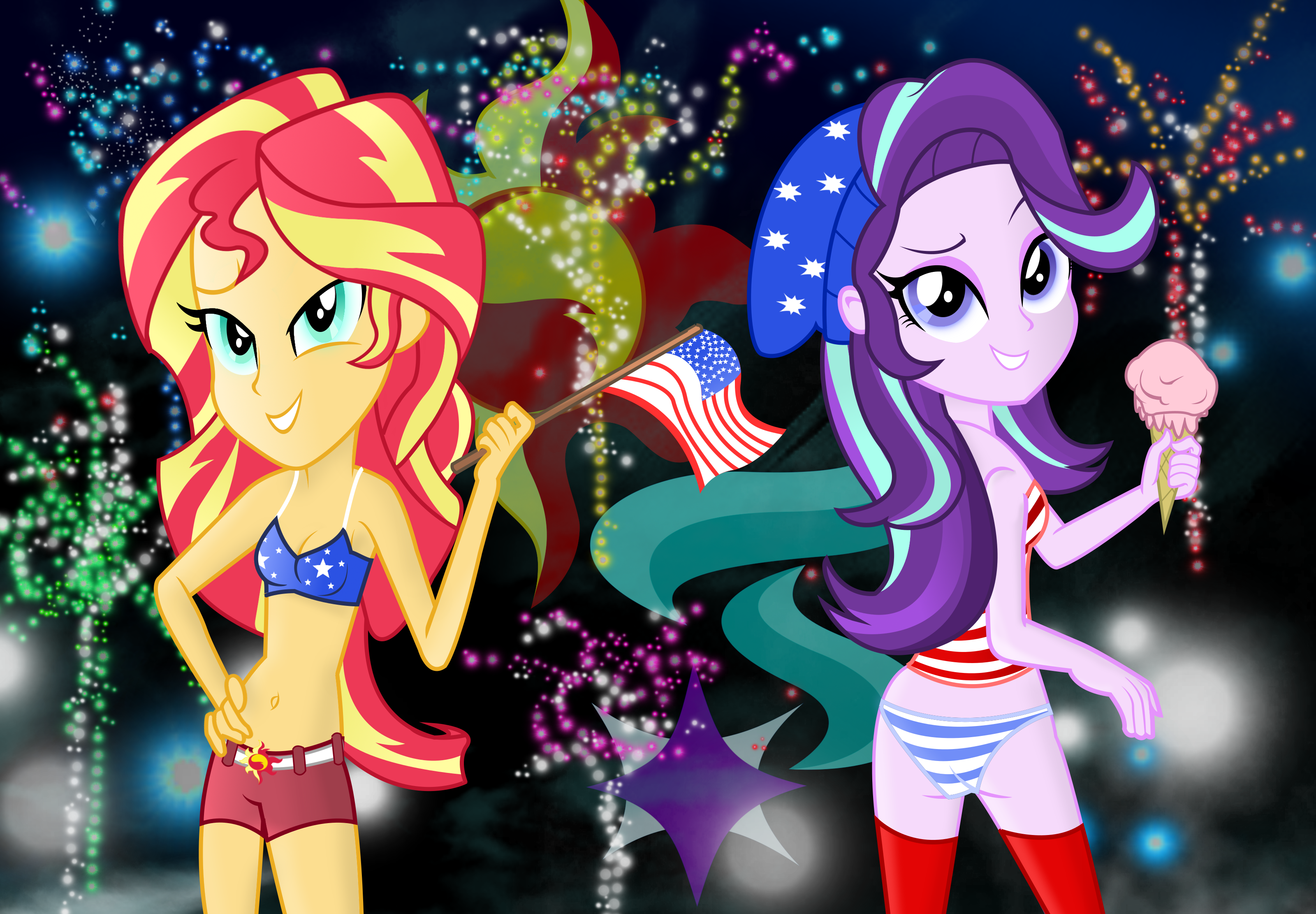 #1478337 - suggestive, artist:lifes-remedy, starlight glimmer, sunset shimmer, equestria girls ...