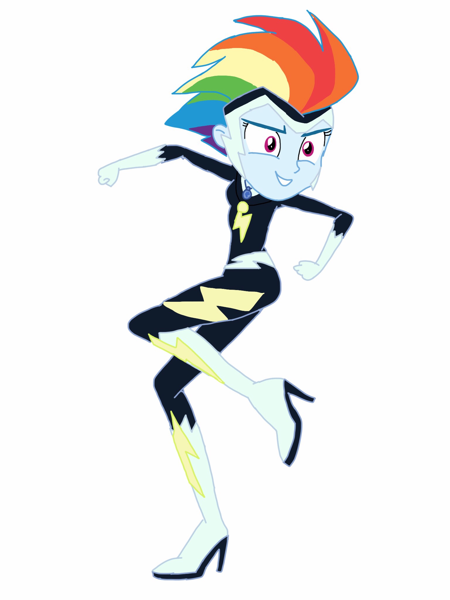 #1481297 - safe, artist:joshstacy, rainbow dash, zapp, equestria girls ...