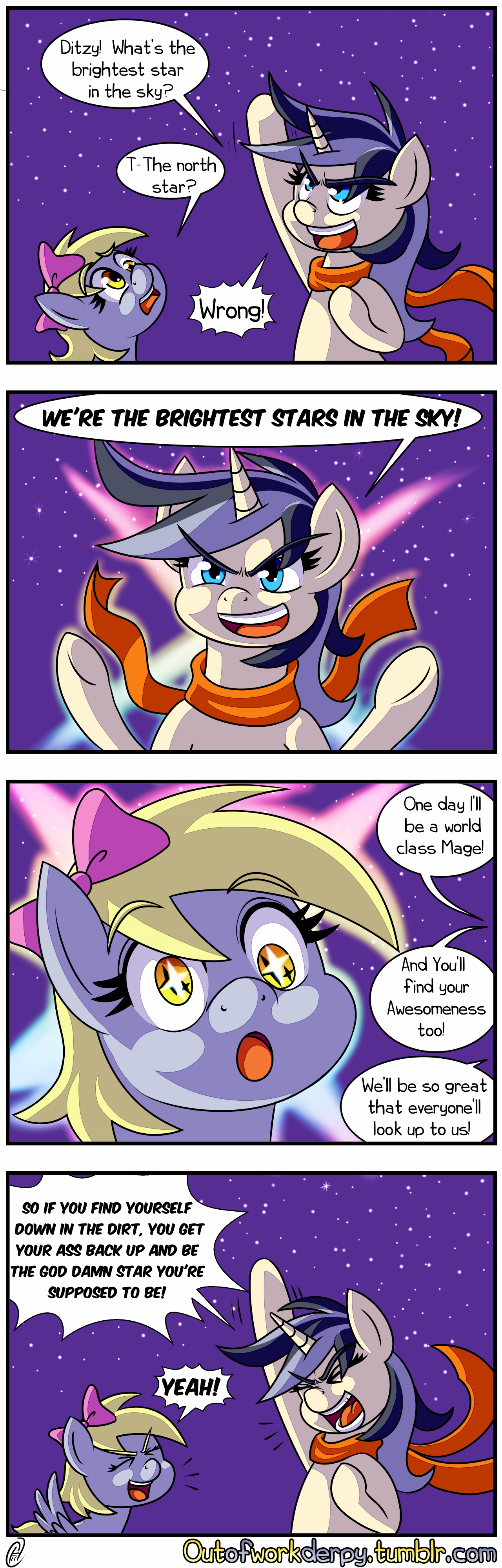 #1517803 - safe, artist:outofworkderpy, derpy hooves, ditzy doo, oc, oc ...