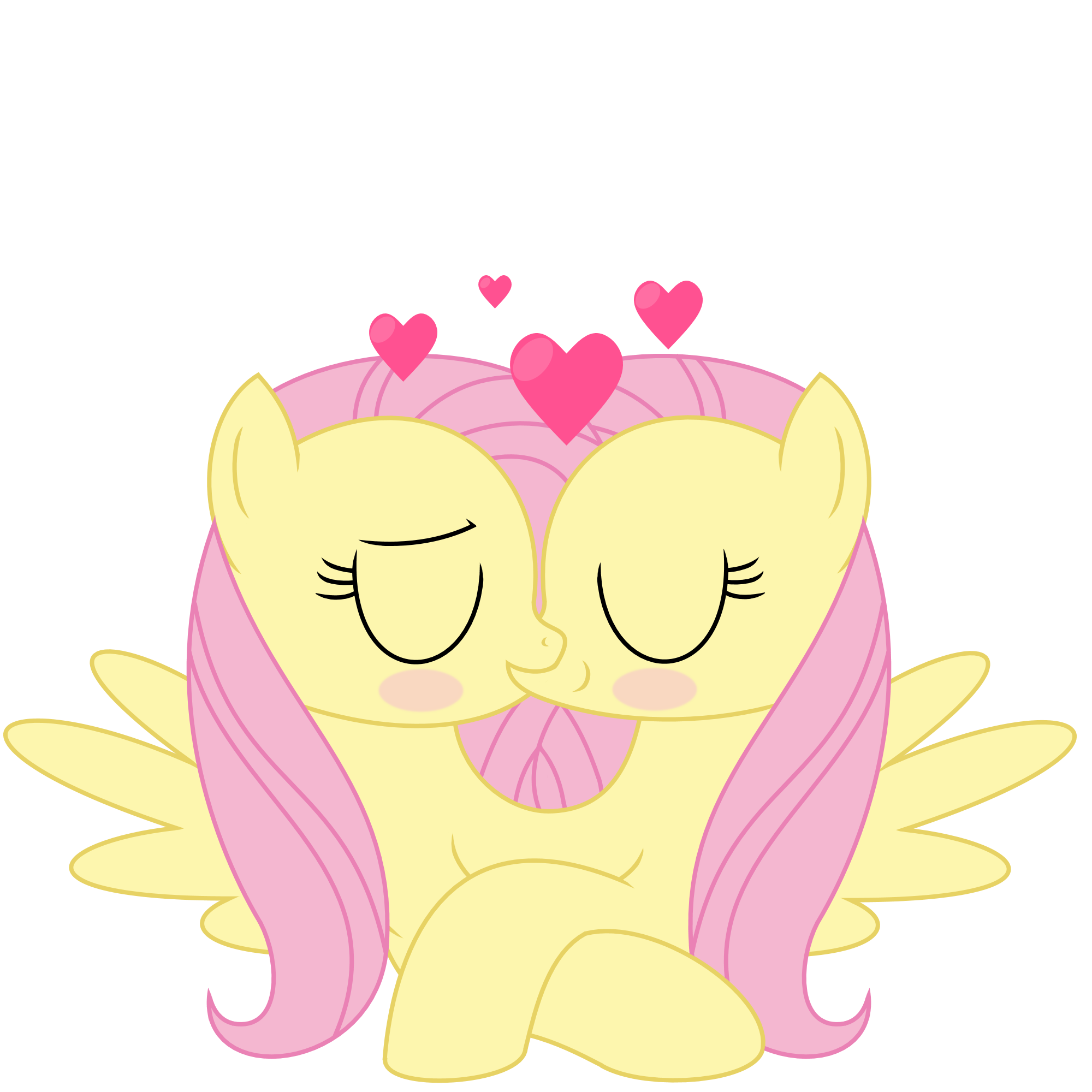 #1505254 - safe, artist:mlpconjoinment, fluttershy, pony, conjoined ...