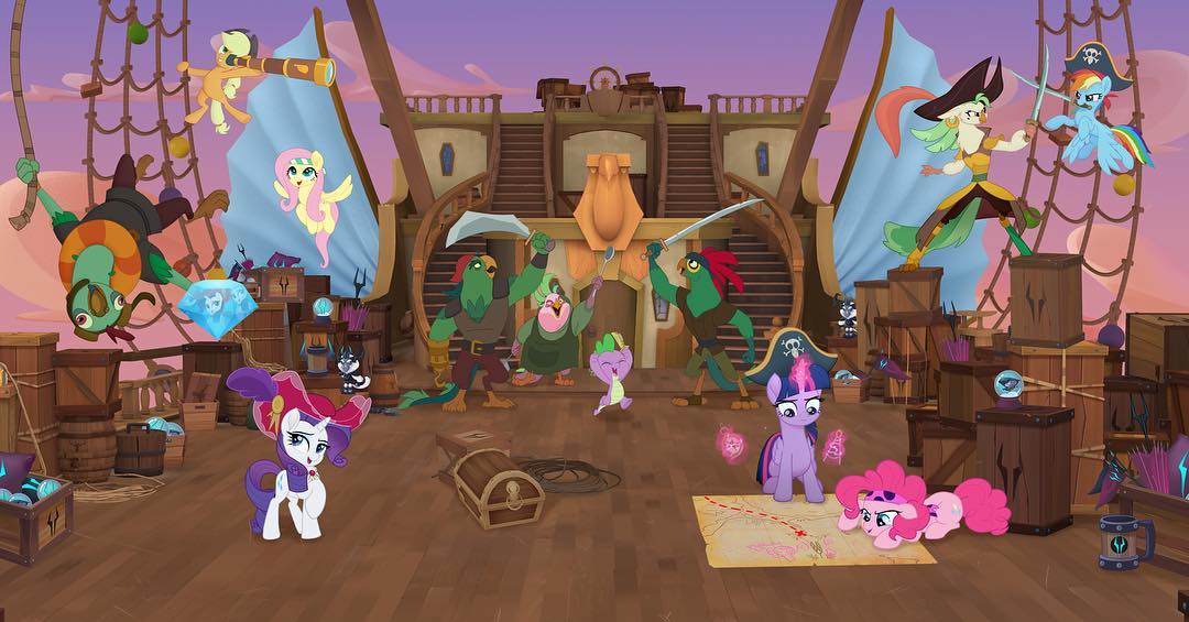 #1539622 - safe, applejack, boyle, captain celaeno, fluttershy, lix ...