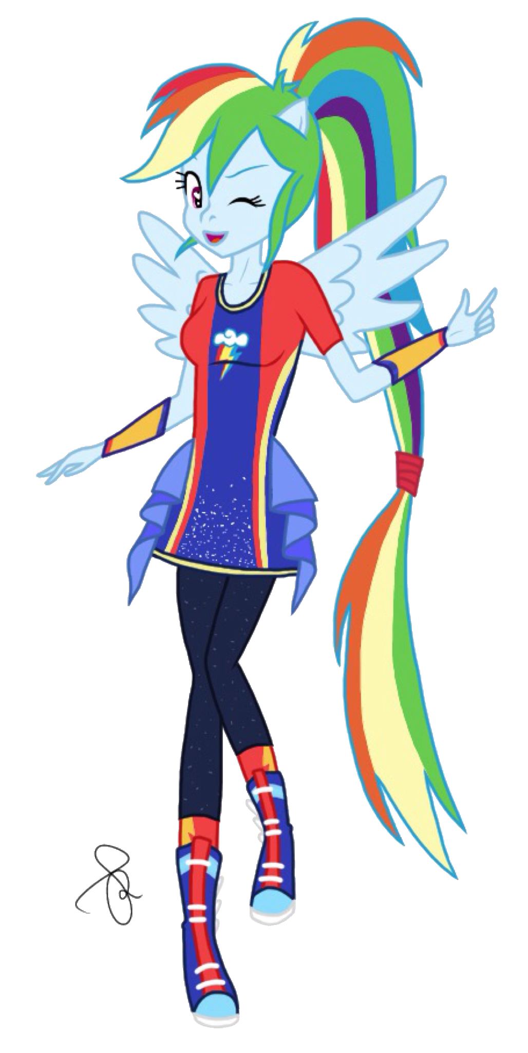 #1631661 - safe, artist:ilaria122, rainbow dash, equestria girls, g4 ...