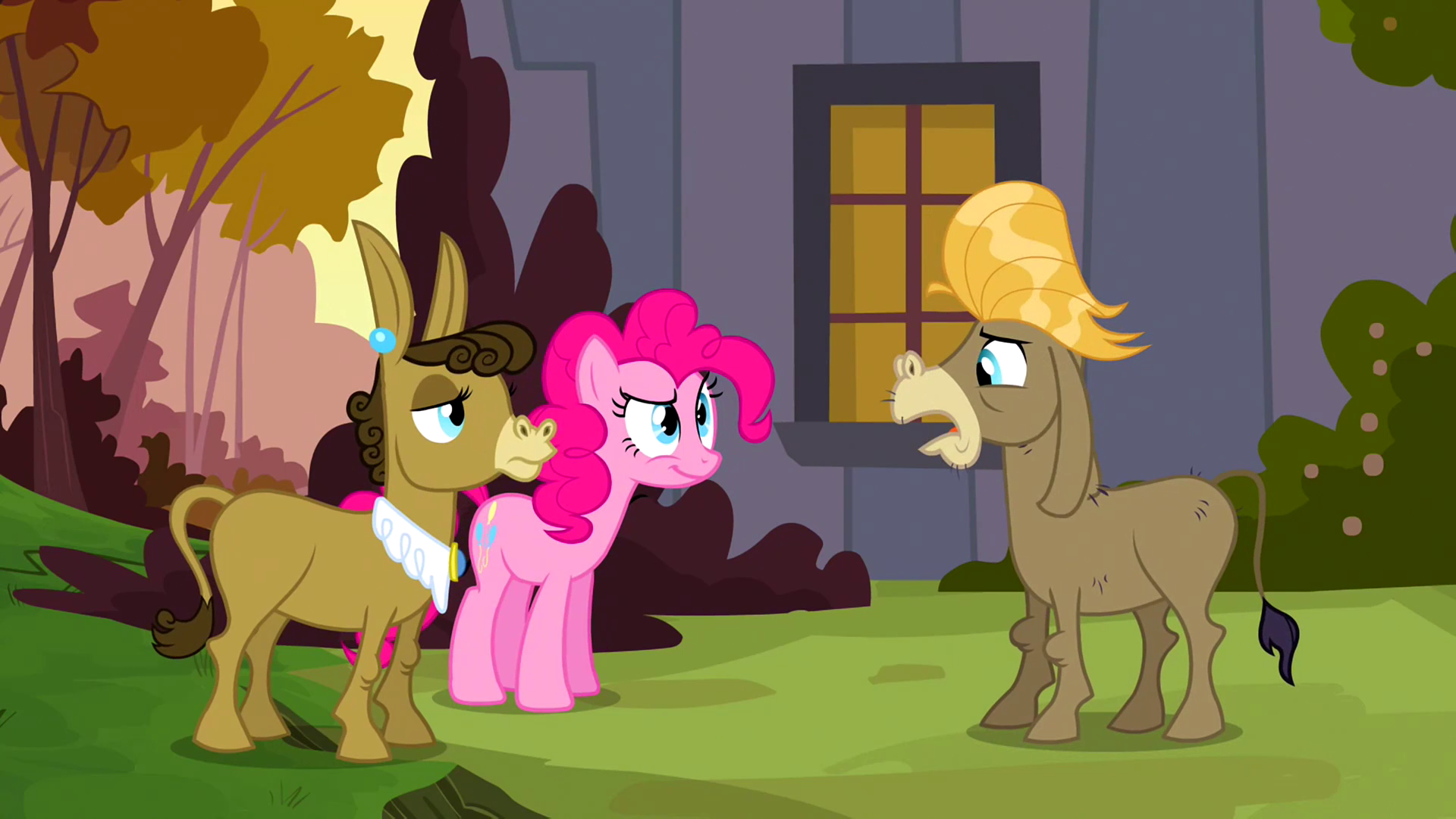 #1635609 - safe, screencap, cranky doodle donkey, matilda, pinkie pie ...