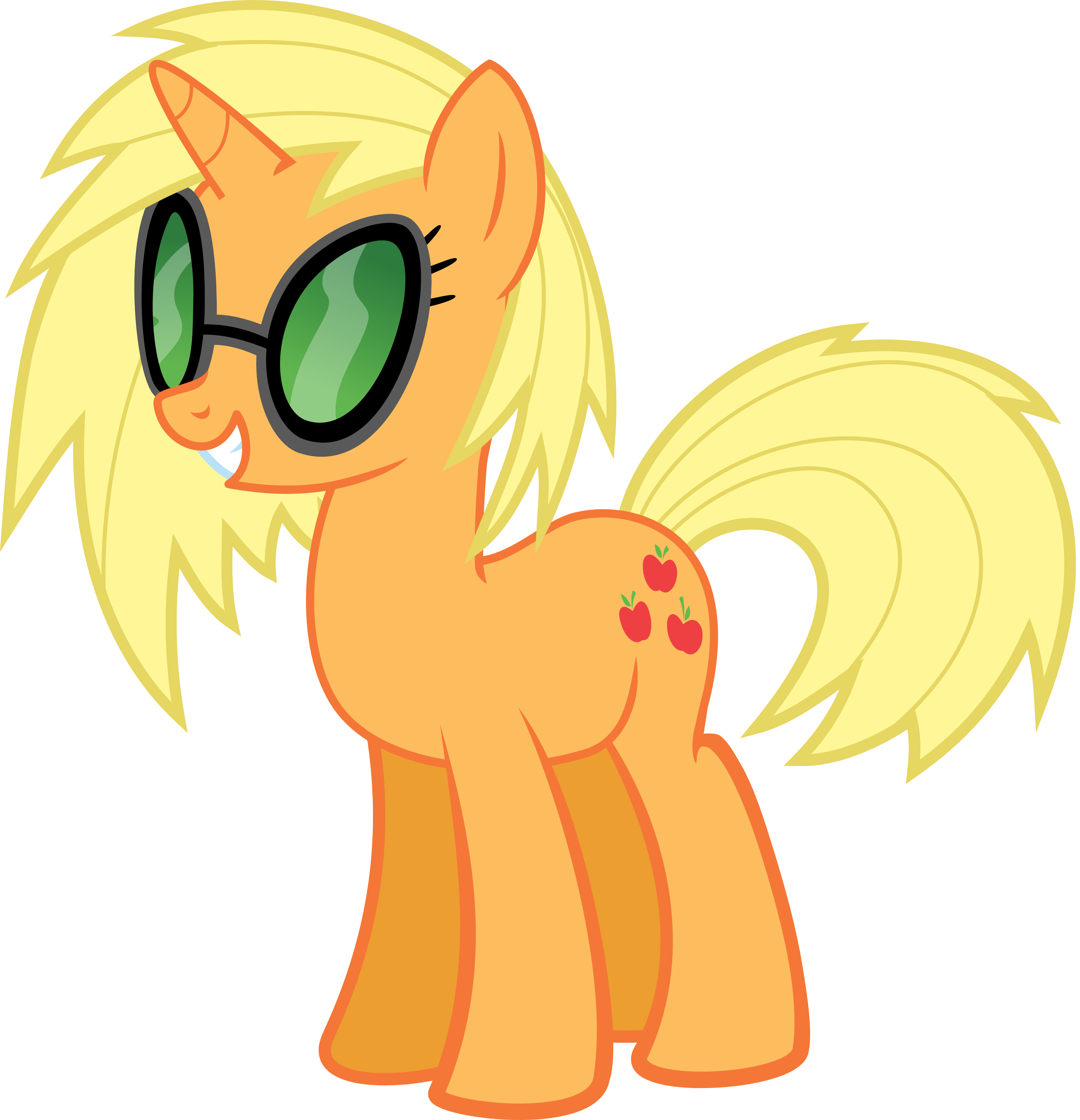 #1639015 - safe, artist:namelesshero2222, applejack, dj pon-3, vinyl ...