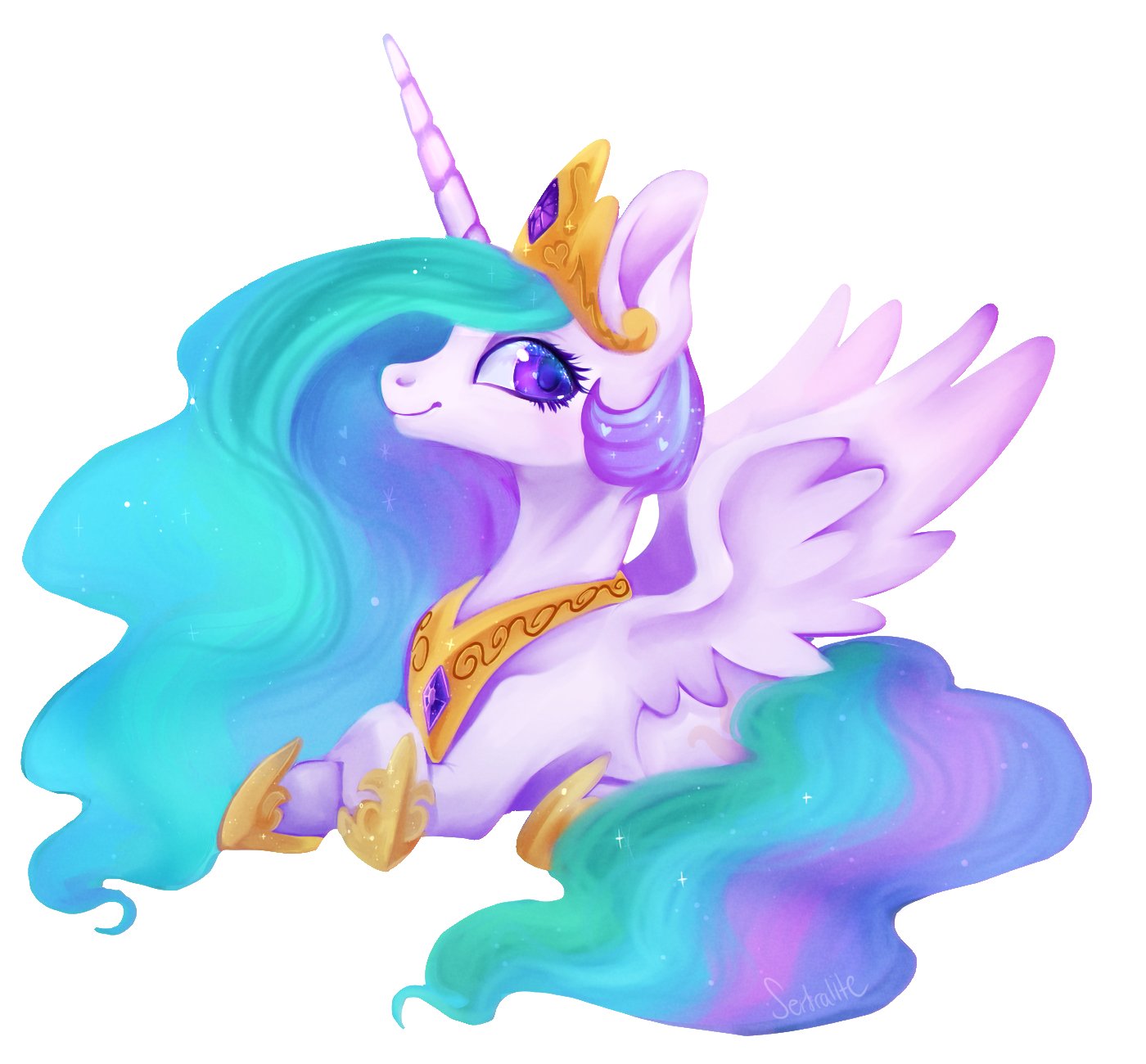 #1642540 - safe, artist:sertralite, princess celestia, alicorn, pony ...