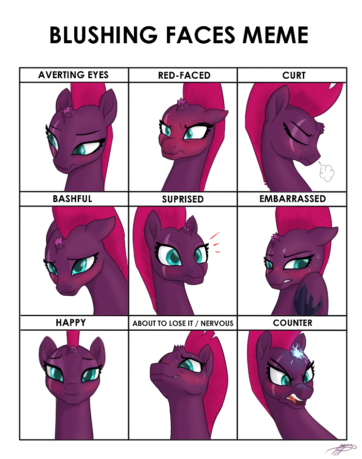 Tempest blushing faces meme by Brisineo : r/mylittlepony