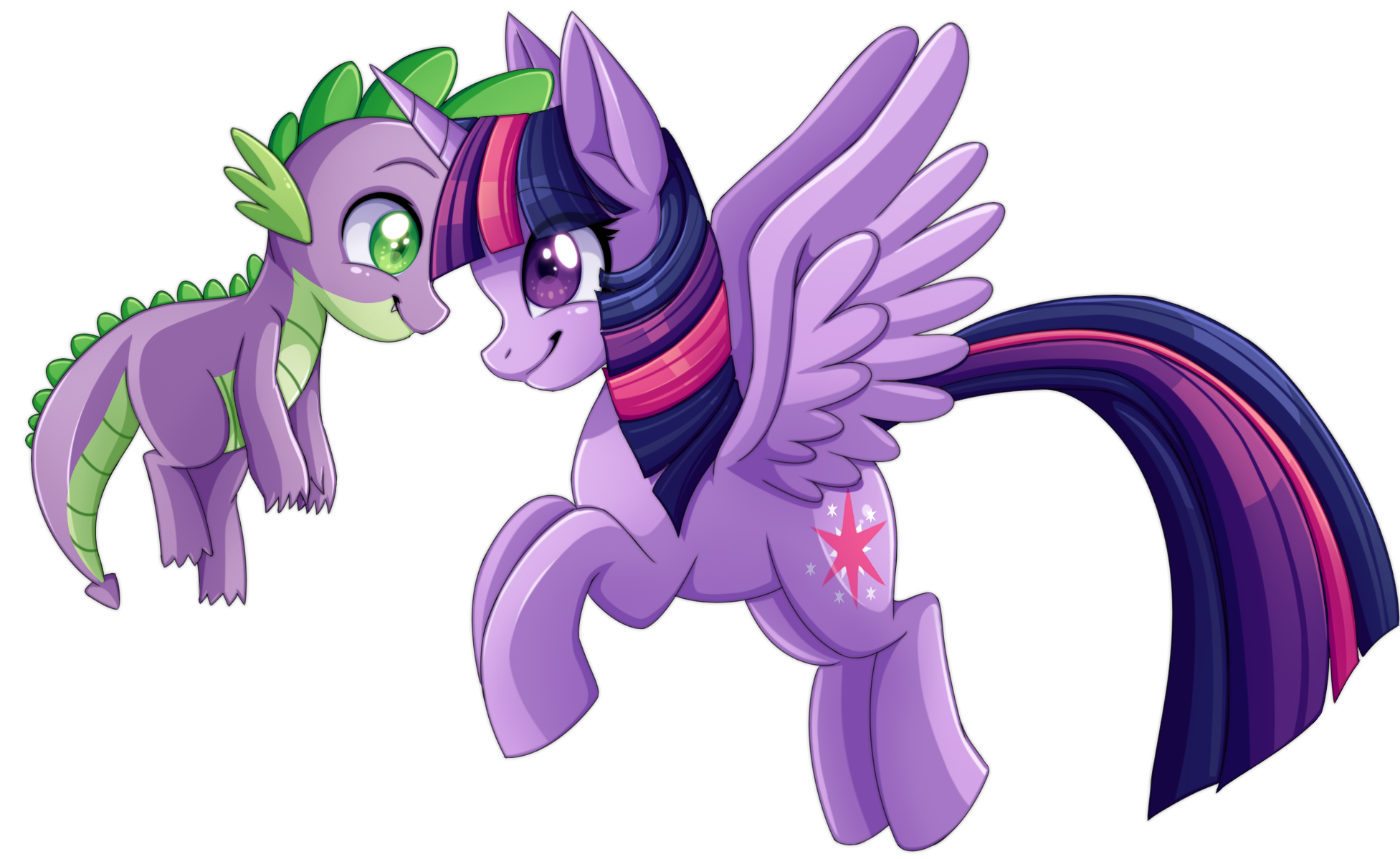 #1626858 - safe, artist:anthocat, spike, twilight sparkle, alicorn ...