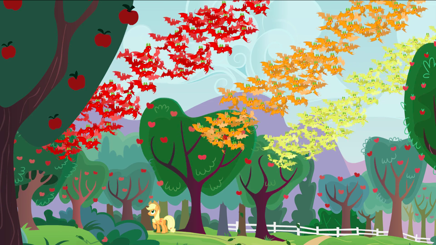 #1845162 - safe, screencap, applejack, bat, earth pony, fruit bat, pony ...