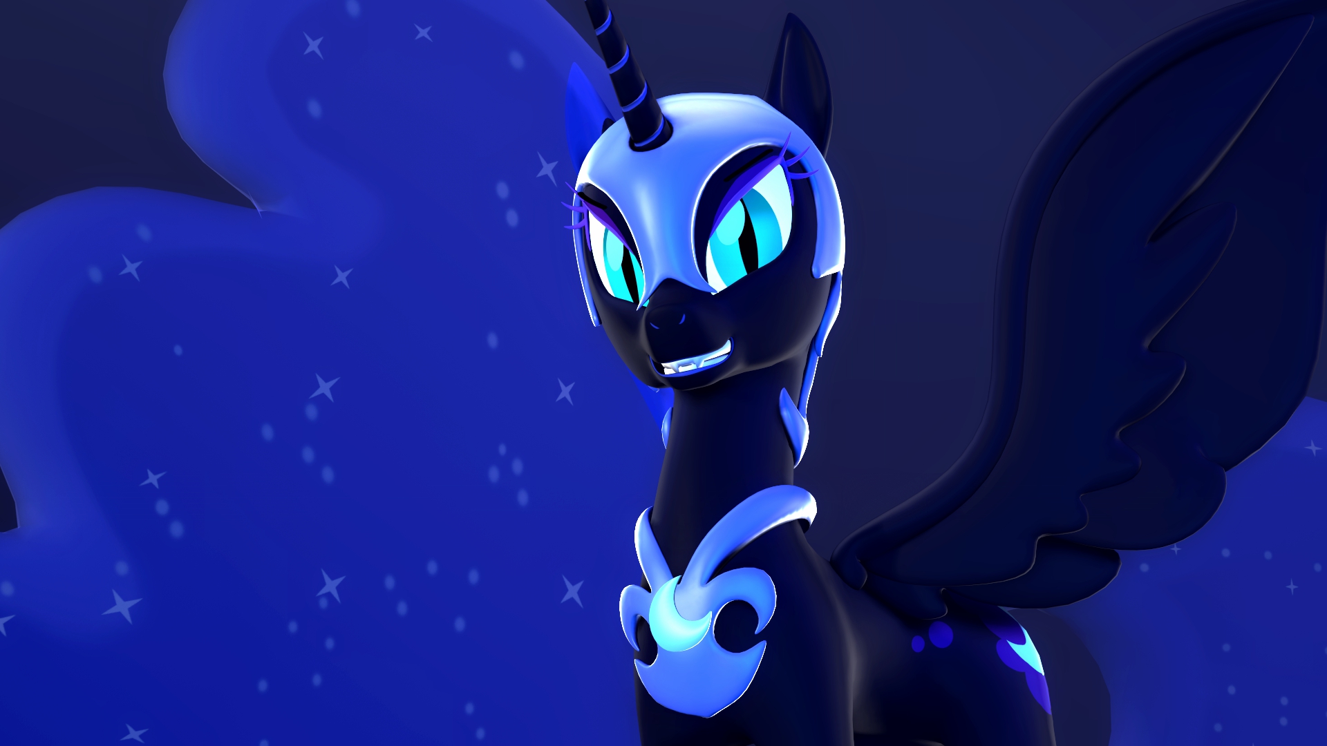 #1855182 - safe, artist:flushthebatsanta, nightmare moon, alicorn, pony ...